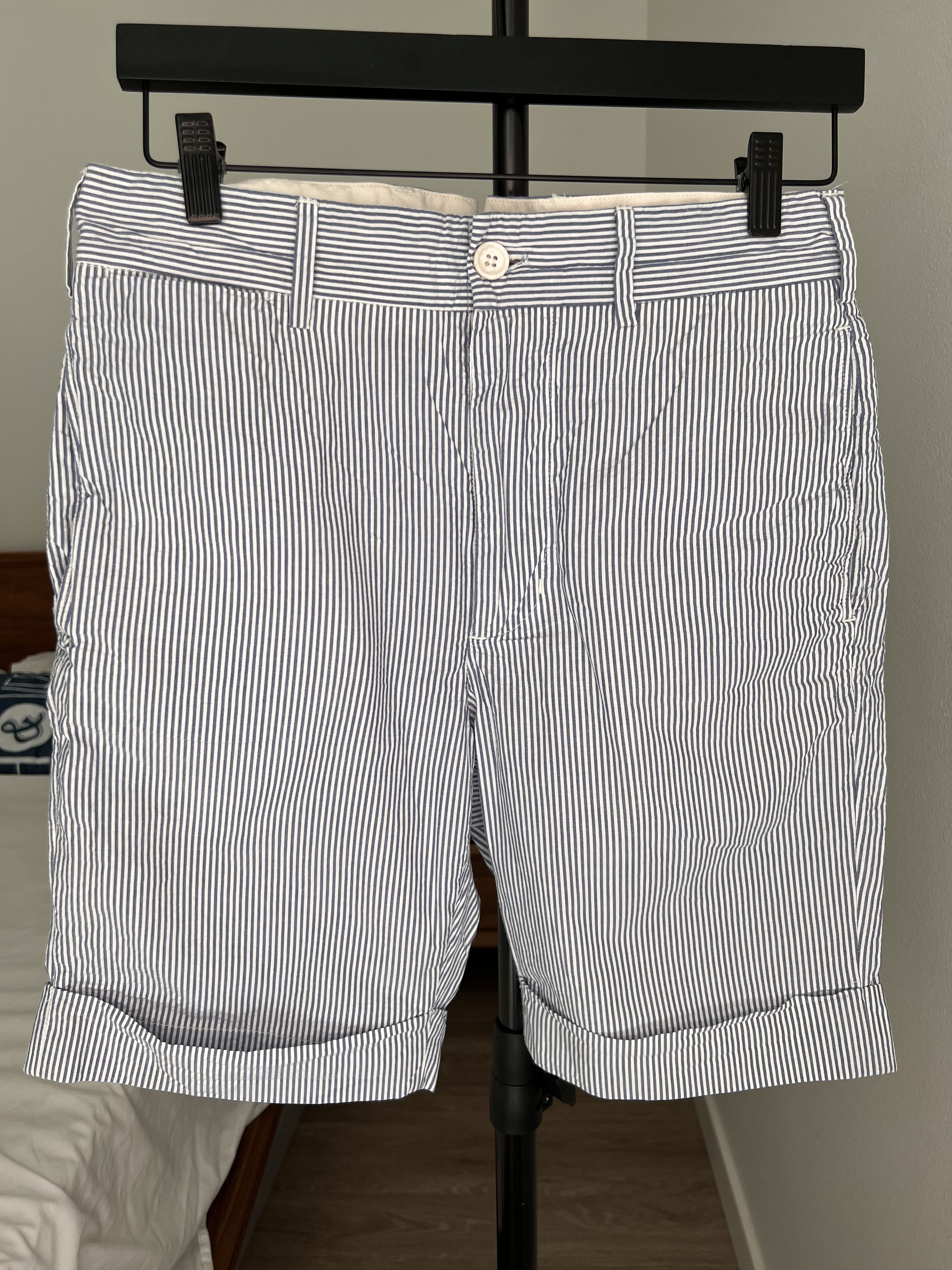 Engineered Garments Seersucker Cinch Shorts | Grailed
