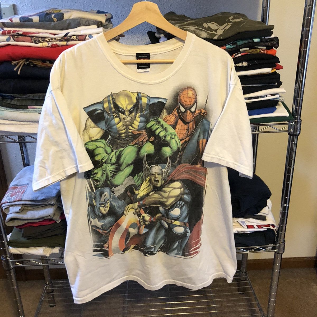 Vintage Vintage Mad Engine Marvel Character tee | Grailed