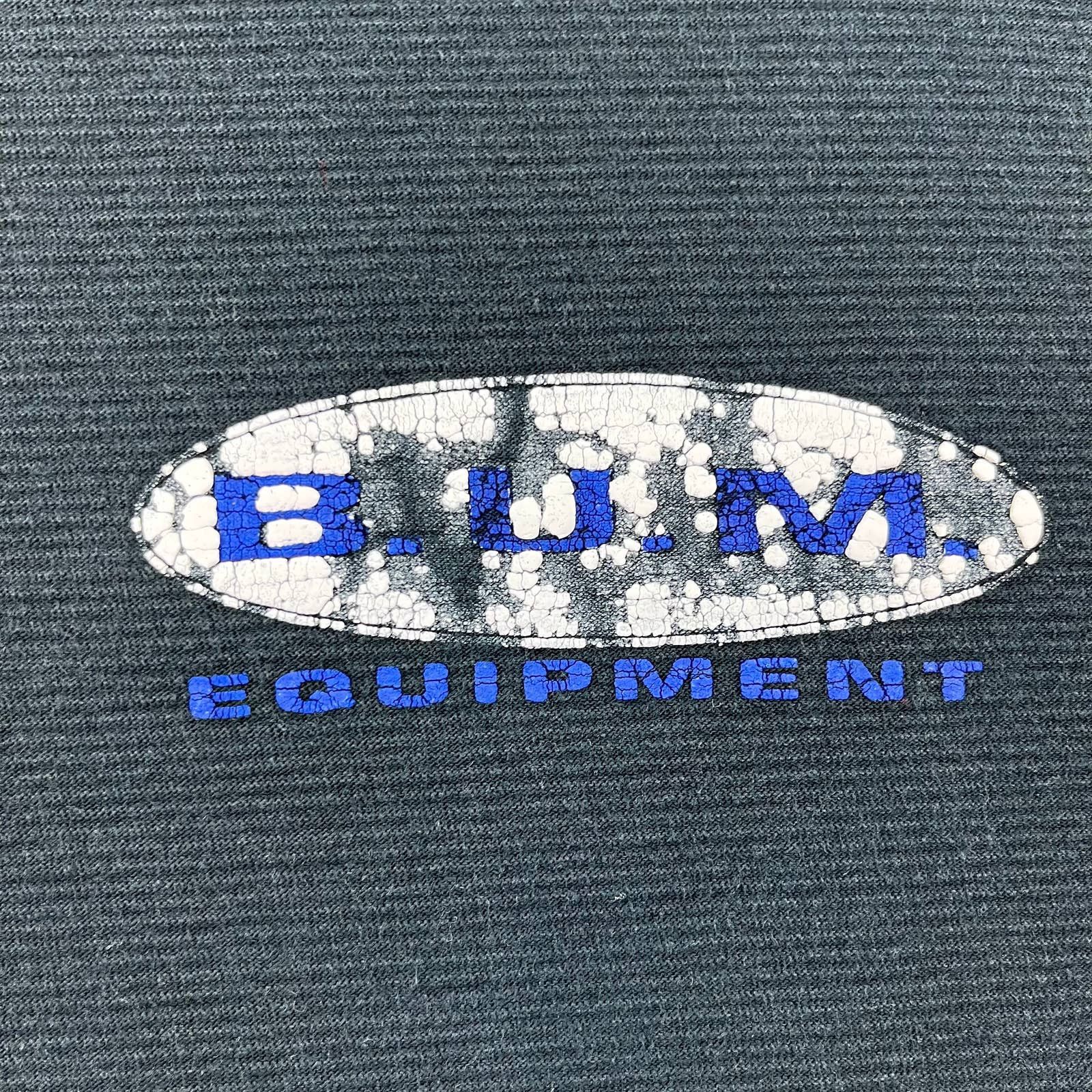 Vintage Vintage BUM Equipment T-Shirt Cropped Black Ribbed Beach 90s ...