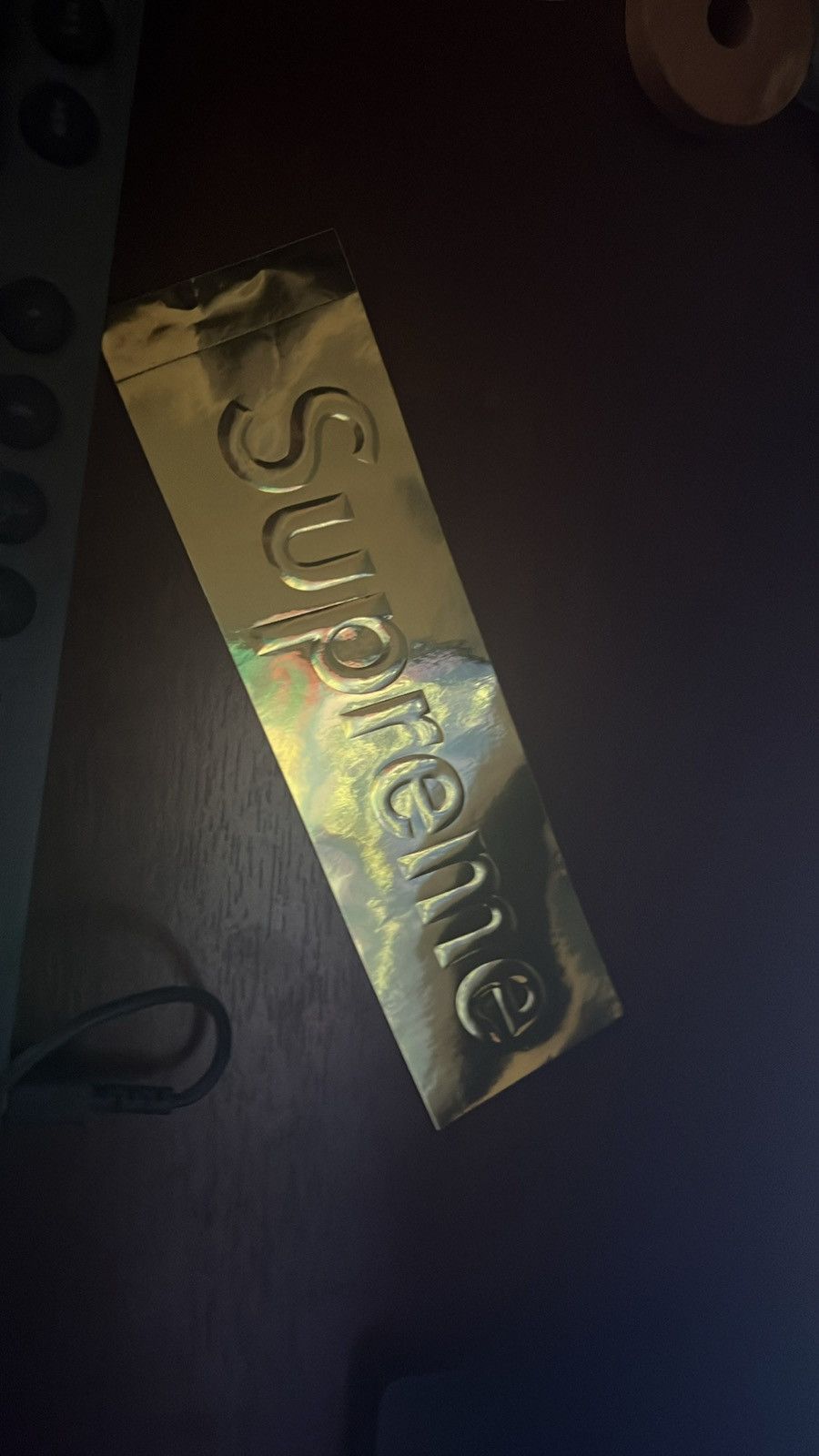 Supreme Golden supreme box logo sticker | Grailed