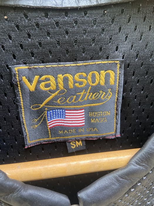 Vintage Vintage Vanson Leathers Short Sleeve Pinhole Leather Jacket ...