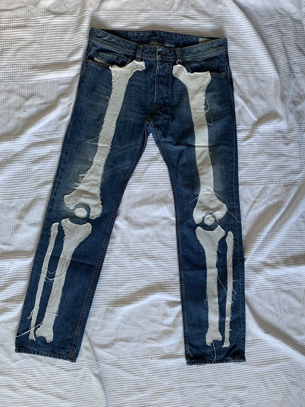 Custom × Diesel Custom Skeleton Diesel Jeans | Grailed