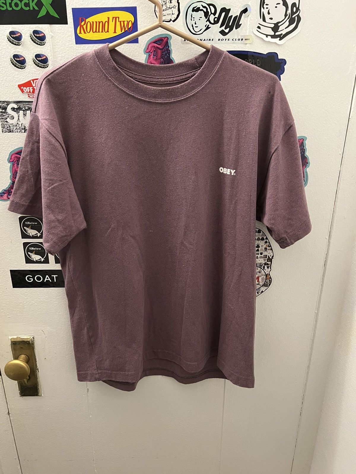 Obey Purple Obey Graphic Tee | Grailed
