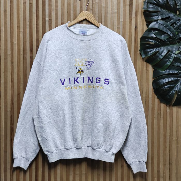 Vintage Vintage Logo 7 Minnesota Vikings Sweatshirt | Grailed