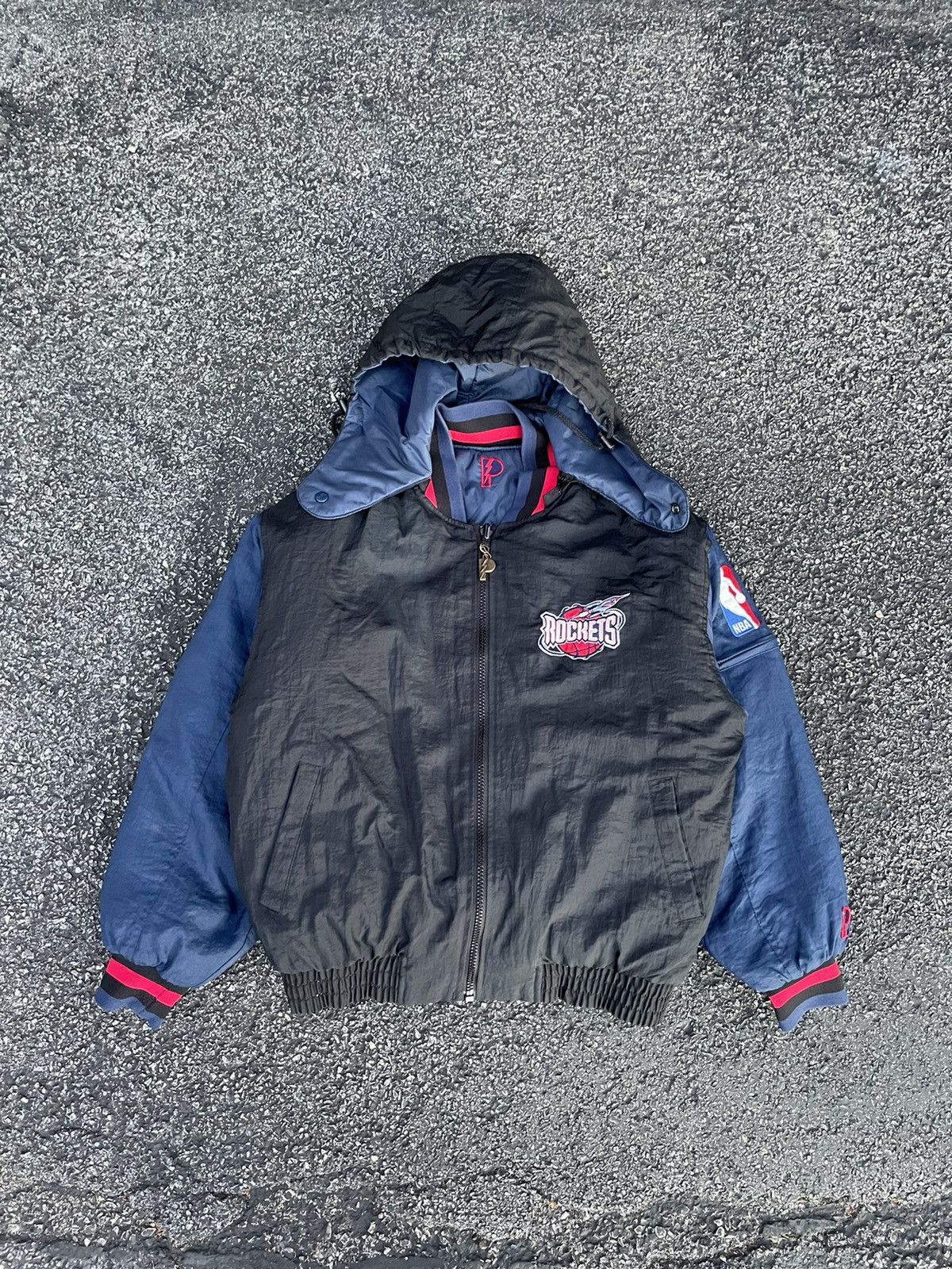 NBA × Pro Player × Vintage Vintage Houston rockets reversible puffer ...