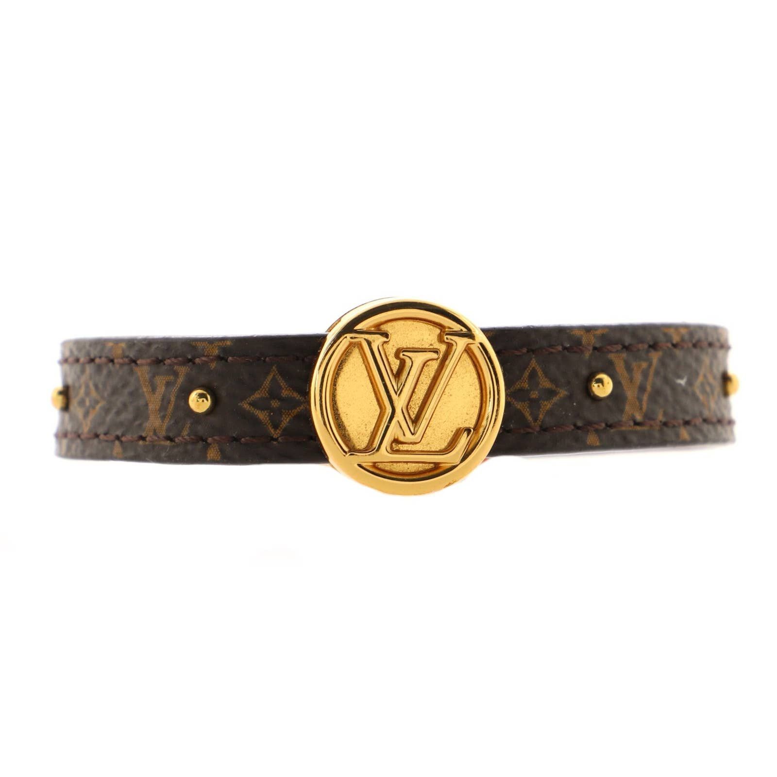 Louis Vuitton LV Circle Reversible Bracelet Monogram Canvas and Leather ...