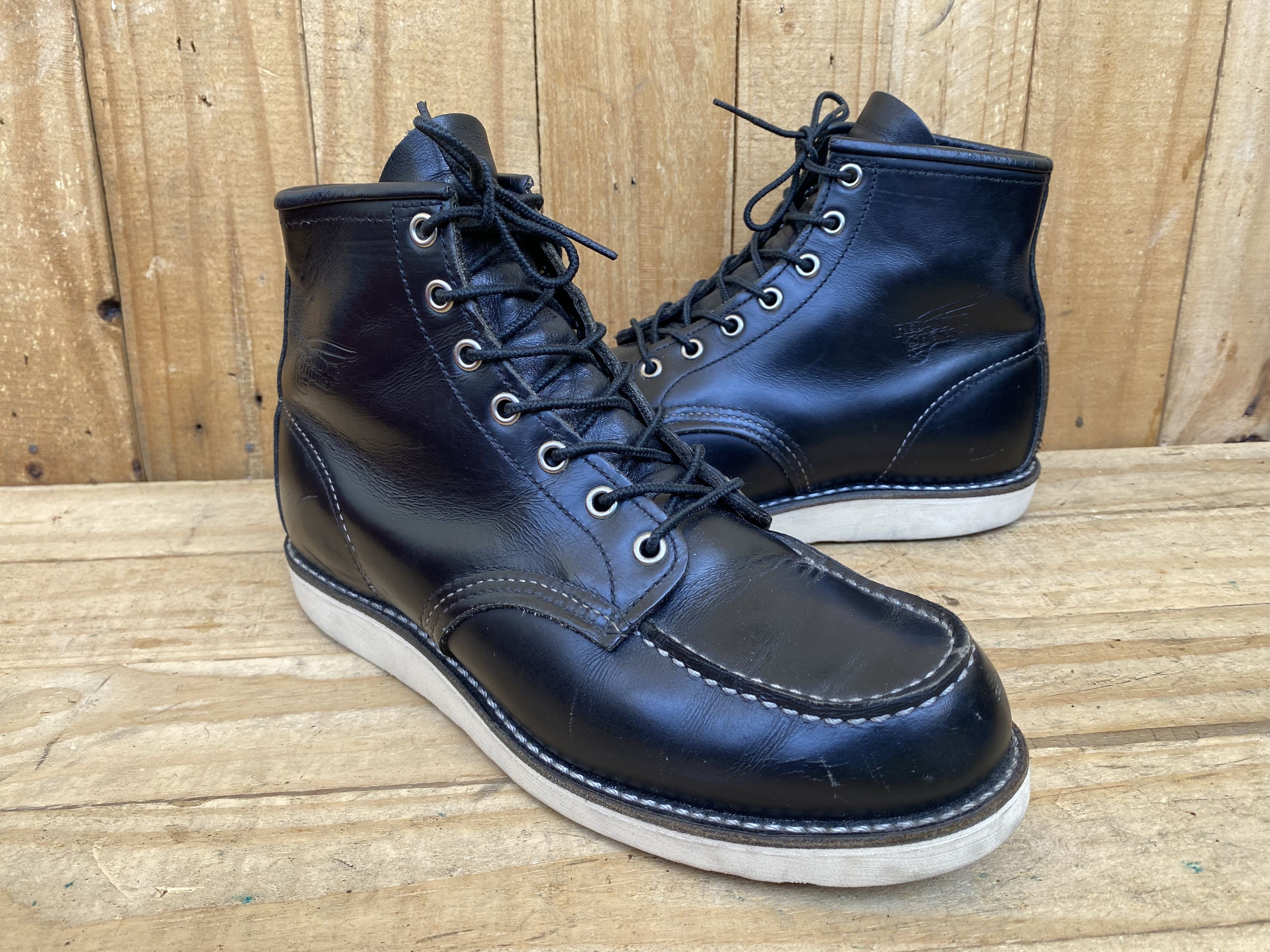 Red Wing Red Wing Heritage 8130 Moc Toe Boots Black Chrome | Grailed