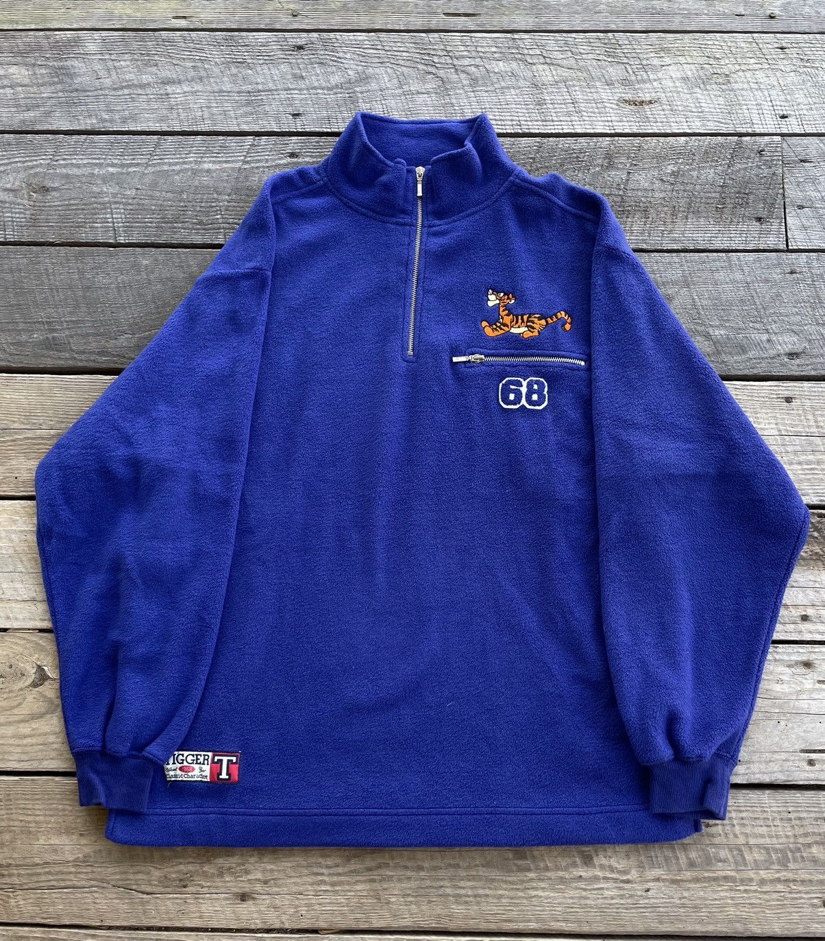 Vintage Vintage 90s Disney Tigger Half Zip Fleece Jacket | Grailed