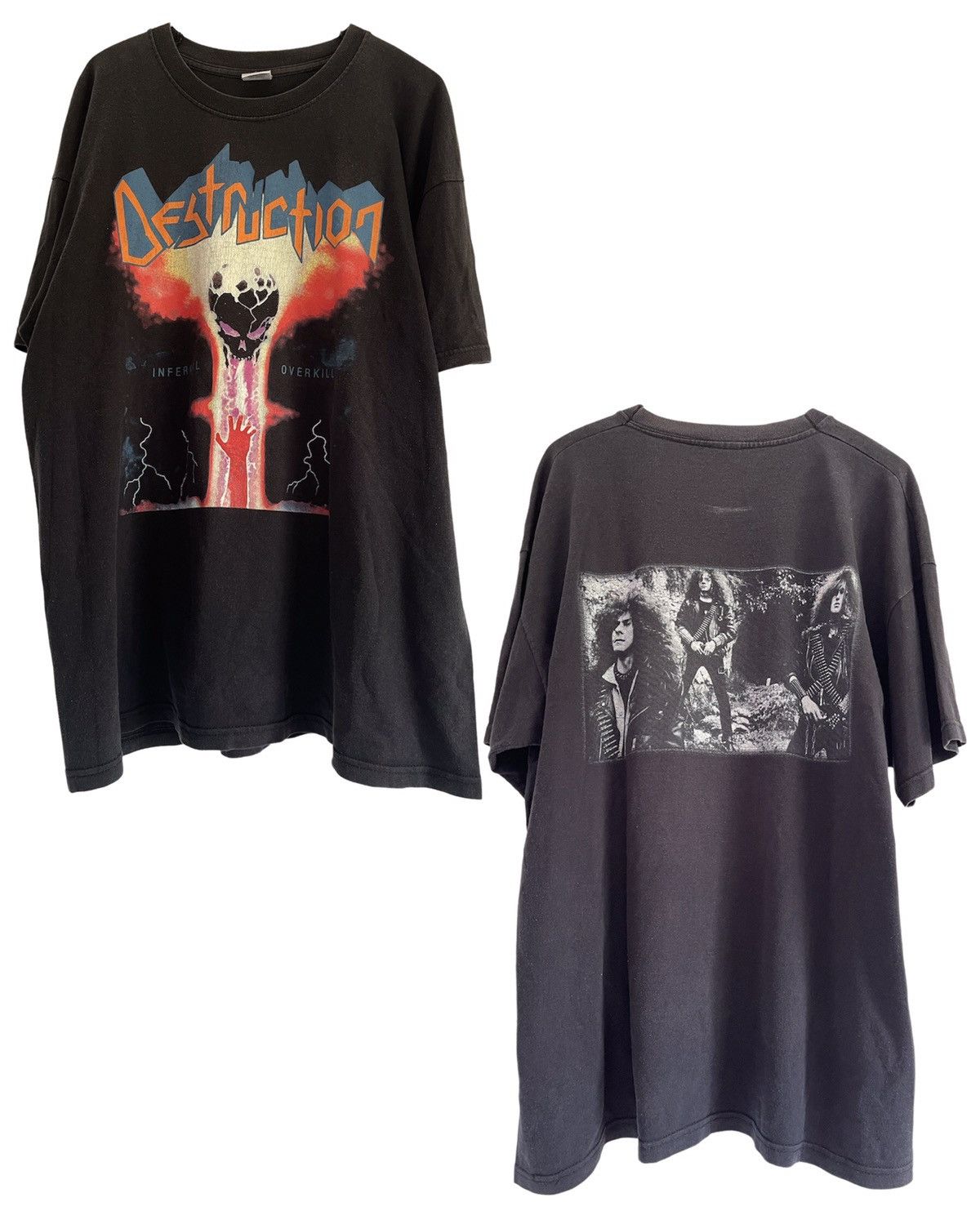 Band Tees × Vintage Vintage Y2K Destruction infernal overkill | Grailed
