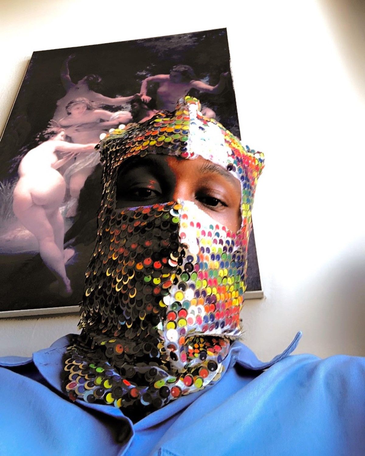 Custom Mars Black “Royal” Rainbow Sequin Balaclava | Grailed