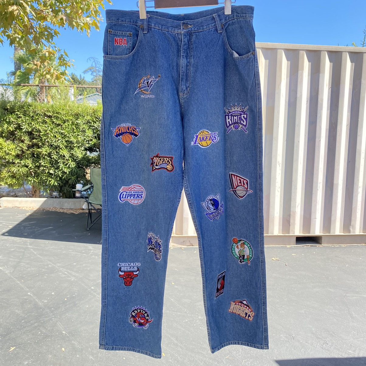 NBA UNK NBA All Team Wappen Denim Pants | Grailed