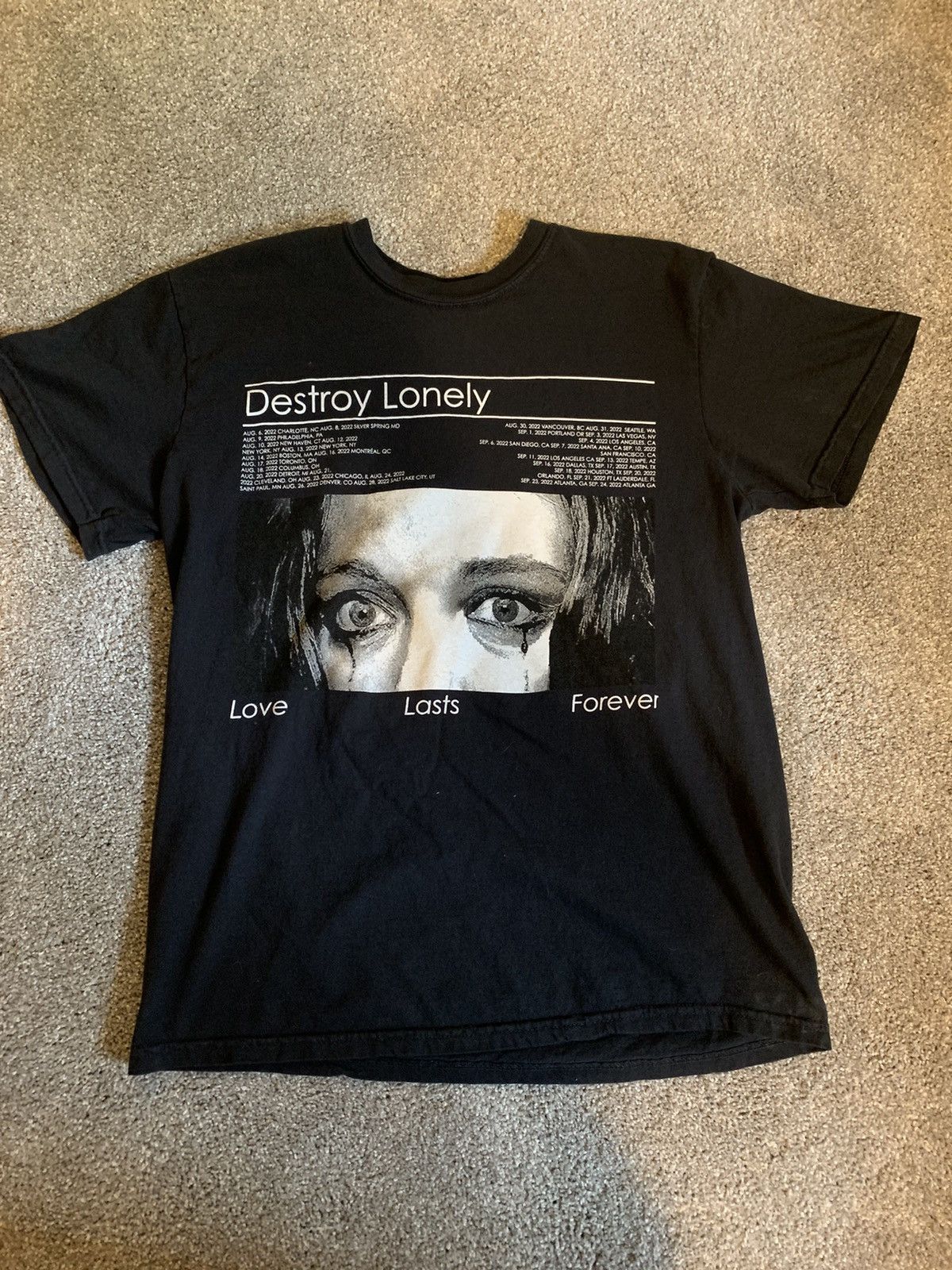 Playboi Carti × Streetwear Destroy Lonely Ken Carson “Love Lasts Forever” Tour Shirt | Grailed