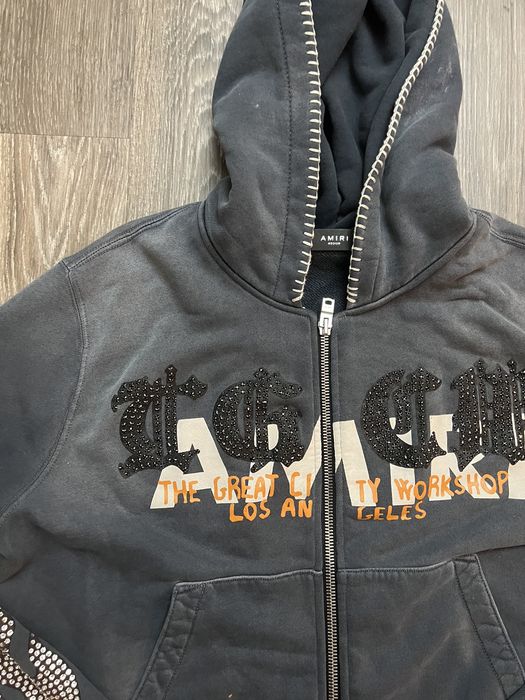 Amiri Amiri x TGCW Swarovski Hoodie | Grailed