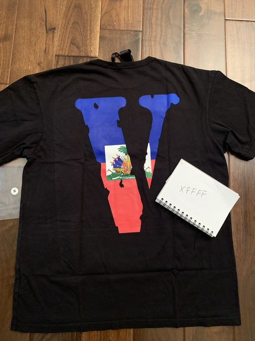 Vlone *NEW RARE* VLONE Haiti flag friends tee M | Grailed