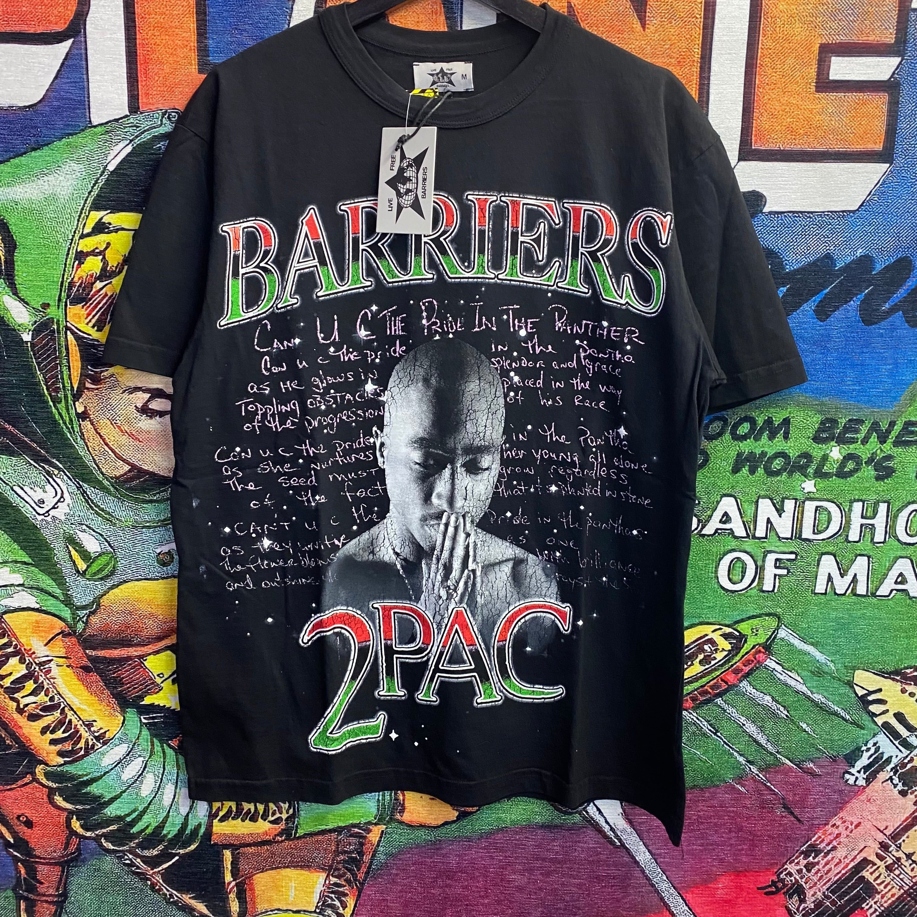 Streetwear New Barriers Tupac Shakur Tee Shirt size Medium | Grailed