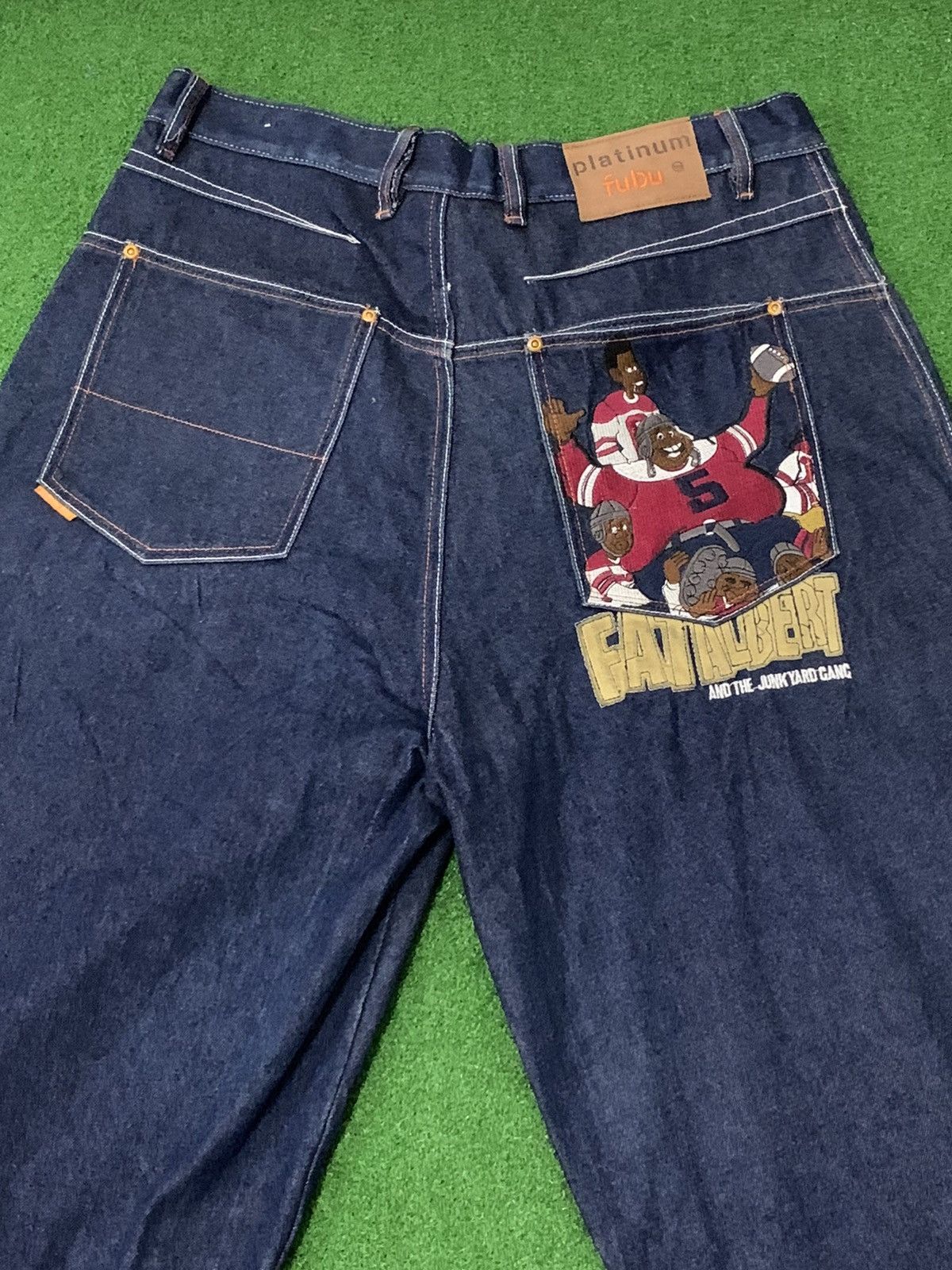 Fubu × Japanese Brand × Vintage Vintage 90s platinum fubu baggy jeans ...