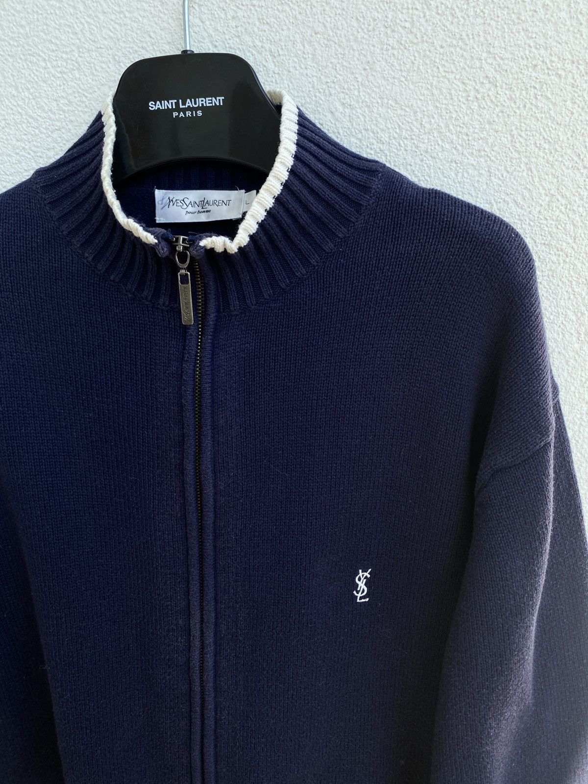 Yves Saint Laurent Last price🔥YSL Sweater Knit Zip | Grailed