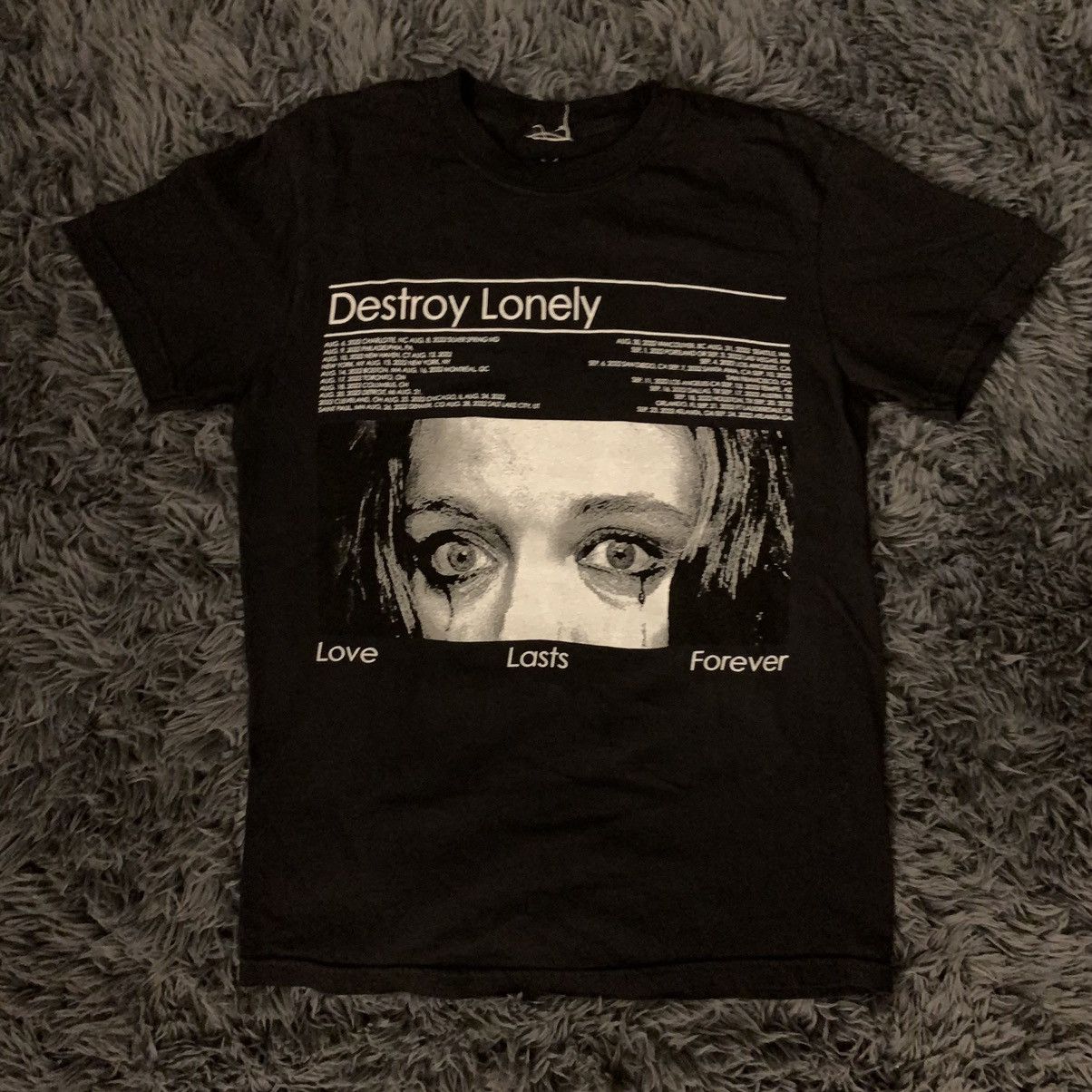 Streetwear Destroy Lonely X Man Tour Merch Tee “Love Lasts Forever” | Grailed