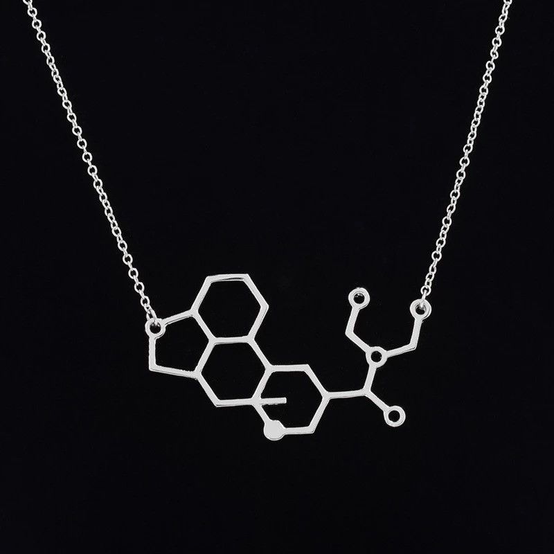 Jewelry × Streetwear LSD Molecule Chain Necklace Goth Psychedelic Anime ...