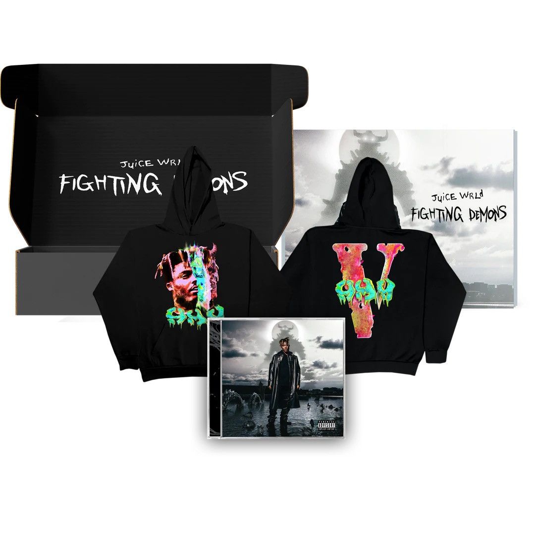 999 Club × Vlone FIGHTING DEMONS VLONE 999 HOODIE BLACK | Grailed