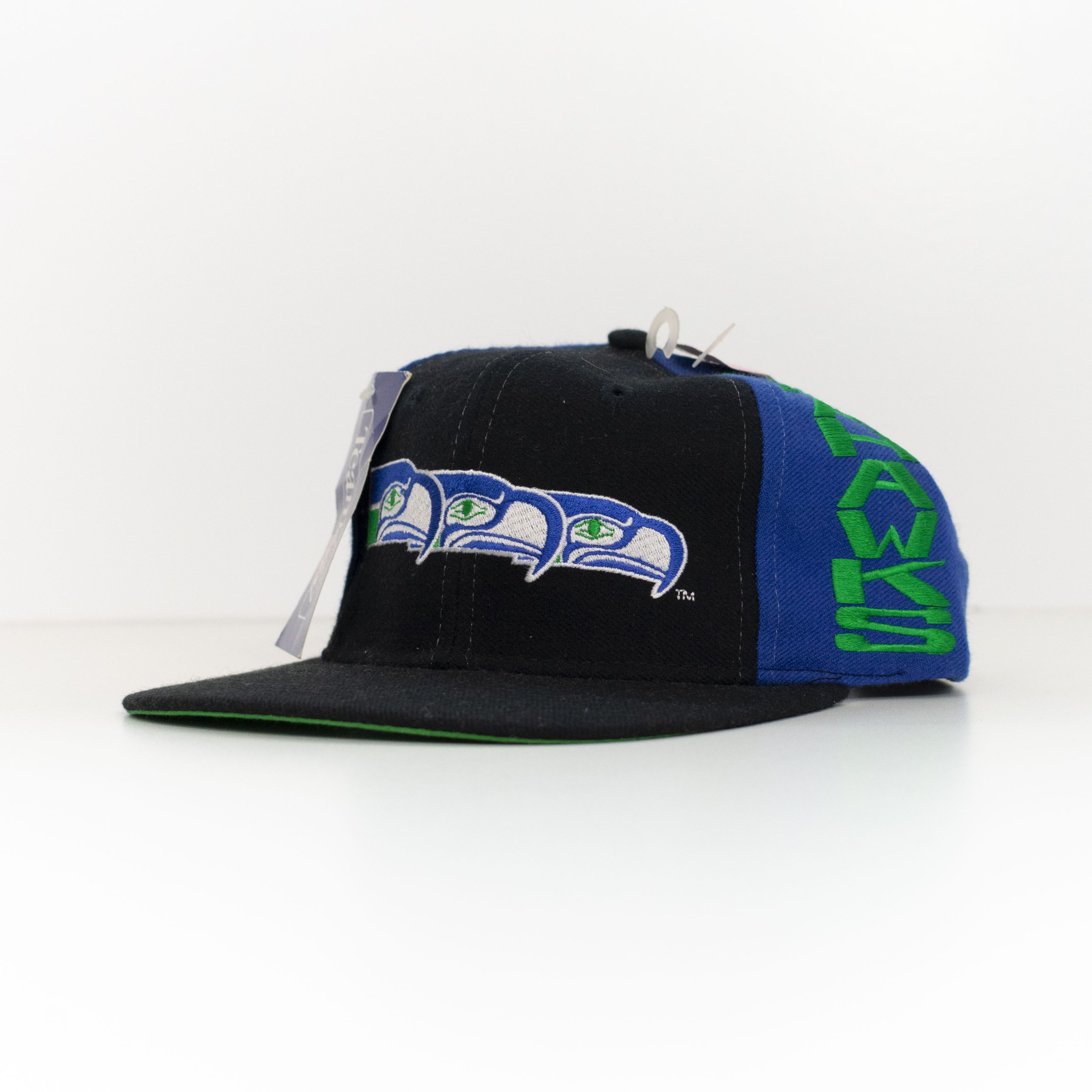 Vintage Vintage 90s AJD Seattle Seahawks Triple Logo Snapback Hat | Grailed