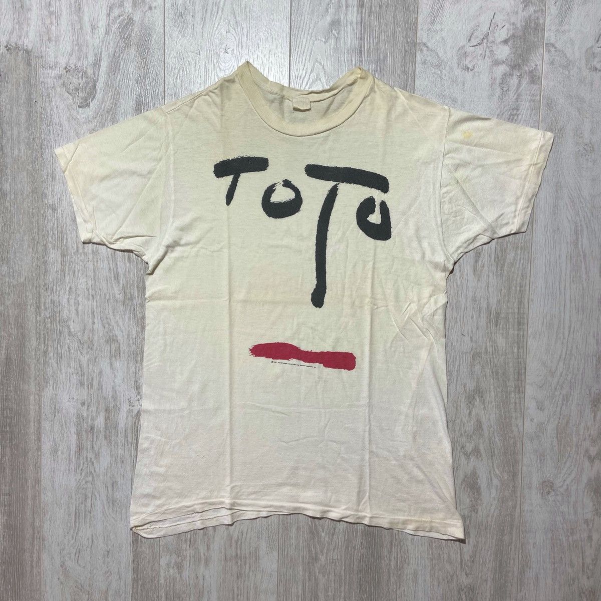 Band Tees × Vintage Vintage 80s TOTO Face Symbol T-Shirt | Grailed