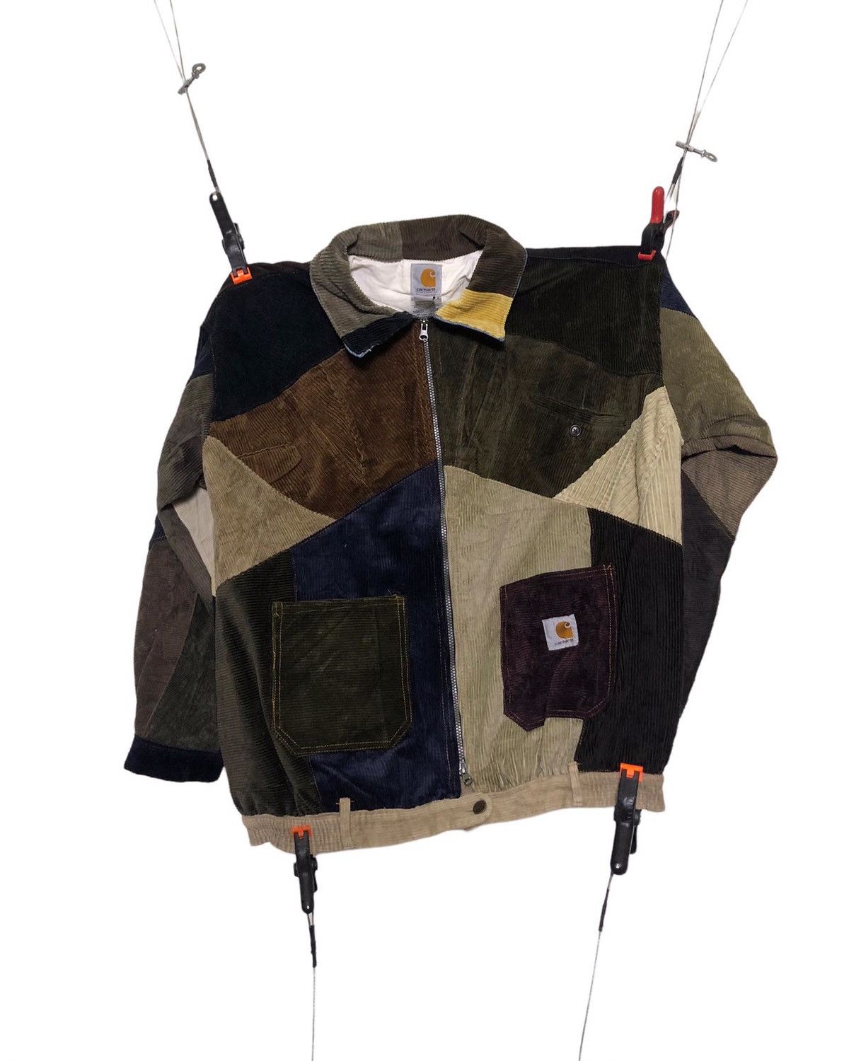Carhartt 1/1 50 Pcs Carhartt corduroy patchwork up-cycled jacket | Grailed