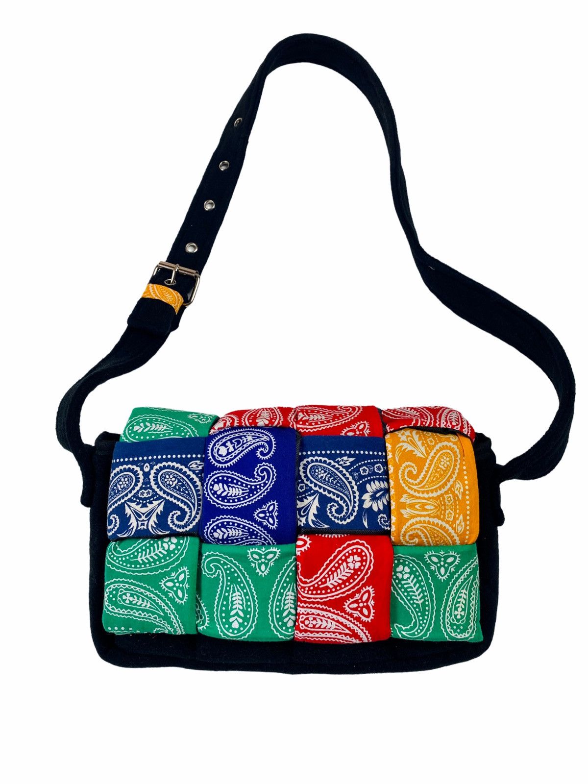 1 Of 1 × Japanese Brand × Vintage ️‍🔥DELETE24H ️‍🔥Rework Paisley Bandana Puffer Mini Sling Bag ...