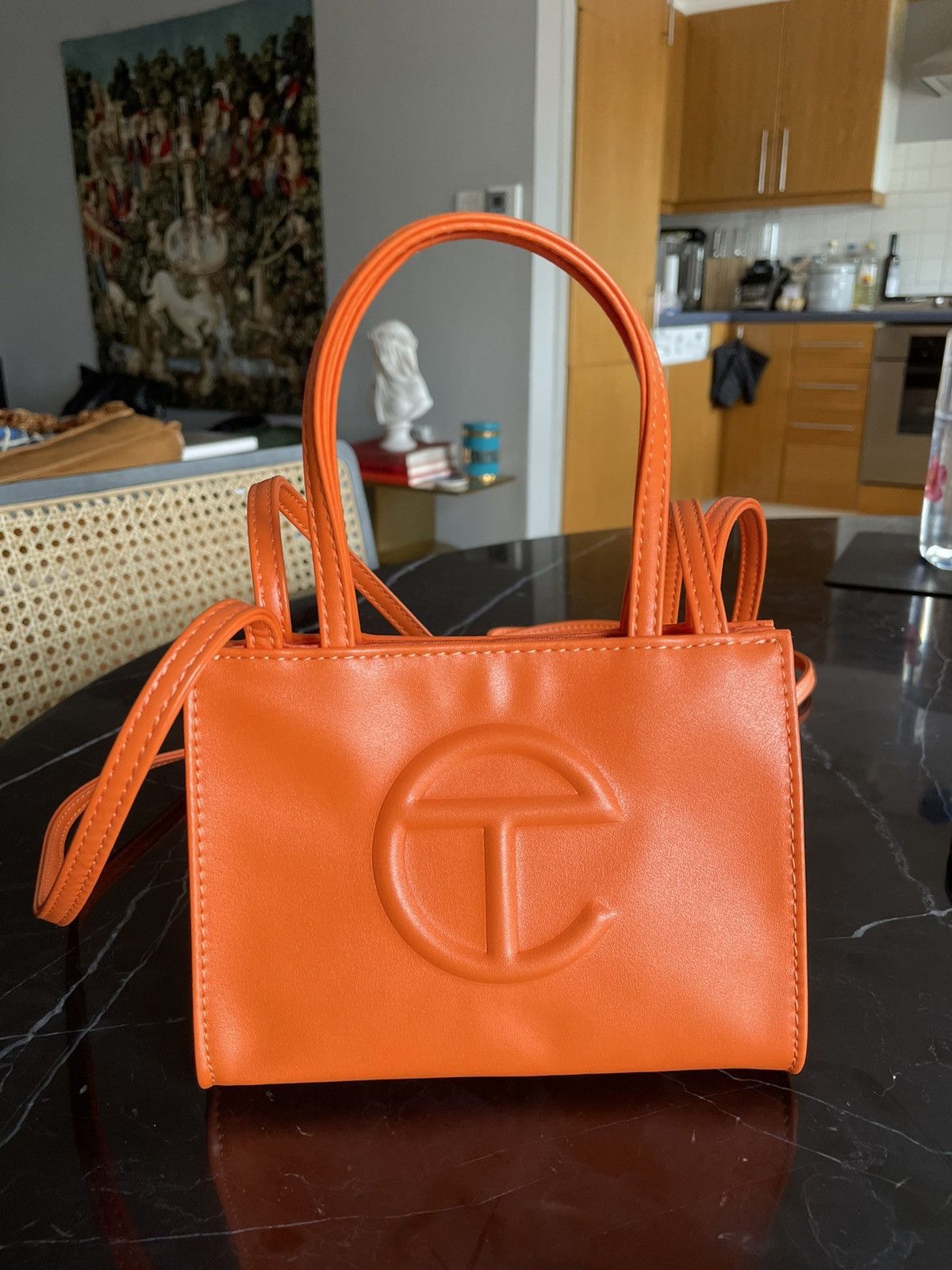 Telfar Telfar Small Tote in orange | Grailed