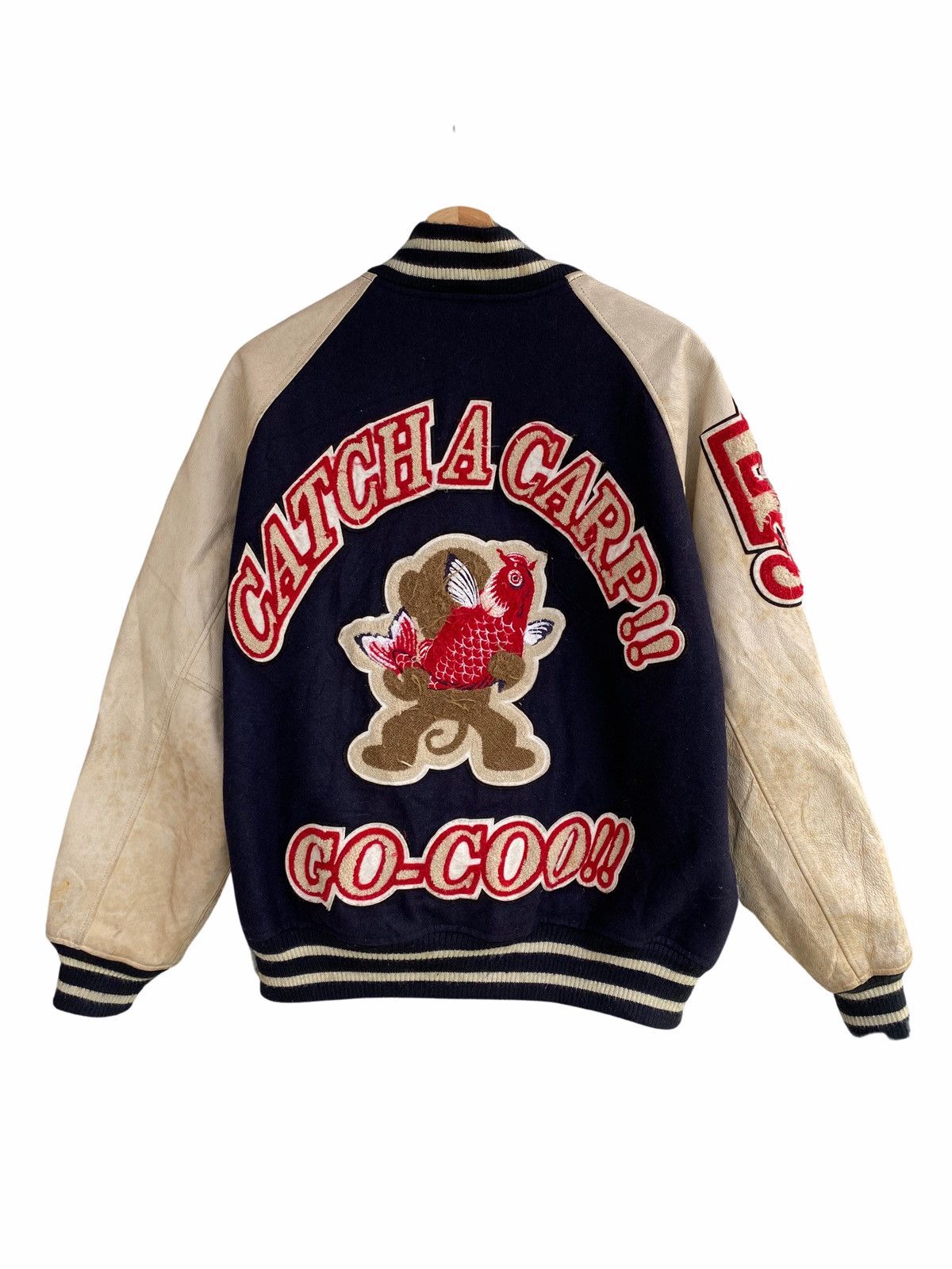 Varsity ‼️FINAL DROP‼️Japanese Brand Koi Fish Wool Varsity Jacket | Grailed