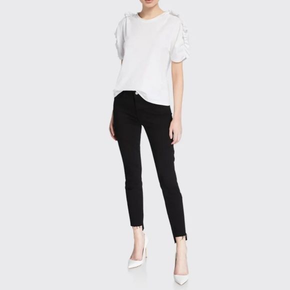 Frame NWT Frame Le Skinny De Jeanne Staggered Raw Hem Denim Jeans | Grailed