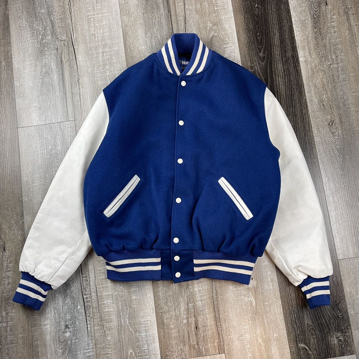 Streetwear × Varsity Jacket × Vintage Vintage 1990s blue Varsity Jacket ...