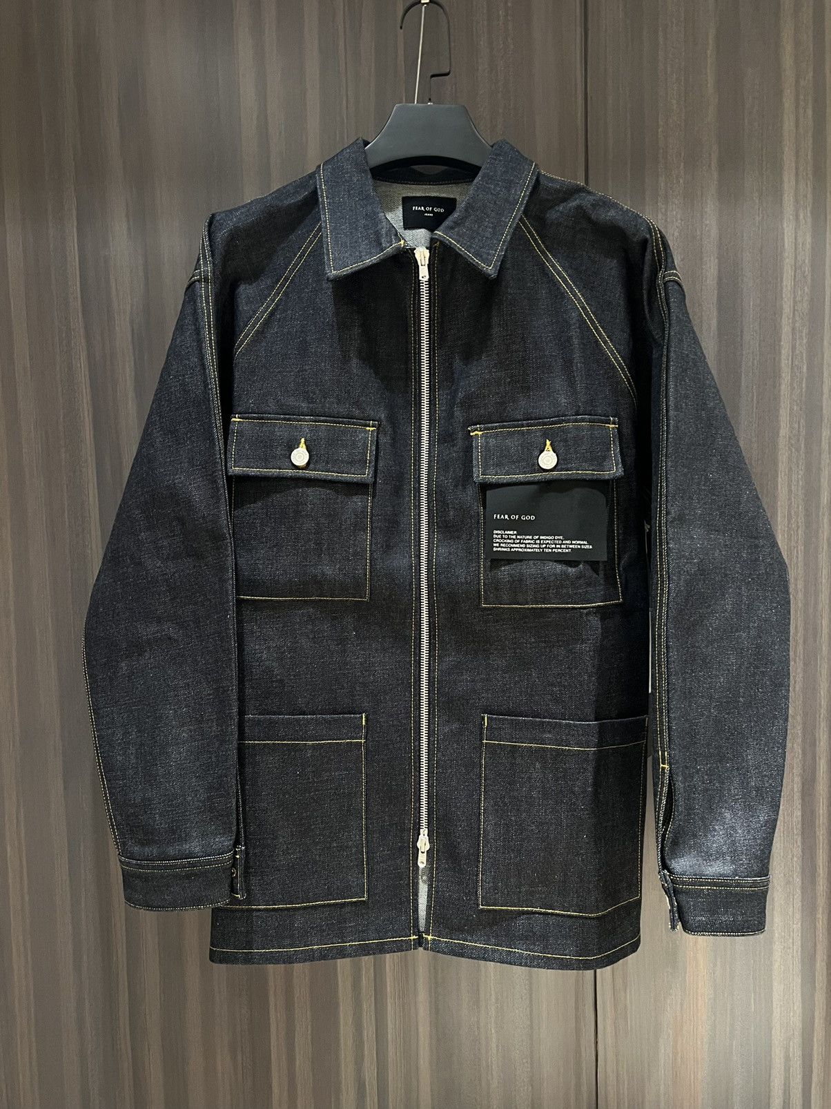 Fear of God Fear Of God Fifth Collection Raw Selvedge Denim Long Jacket ...