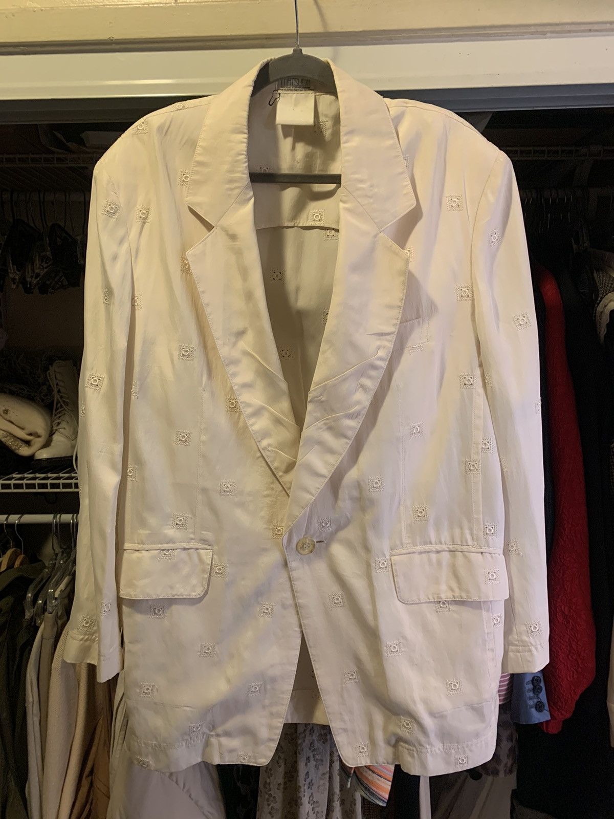 Matsuda × Vintage Embroidered Silk White Evening Jacket | Grailed