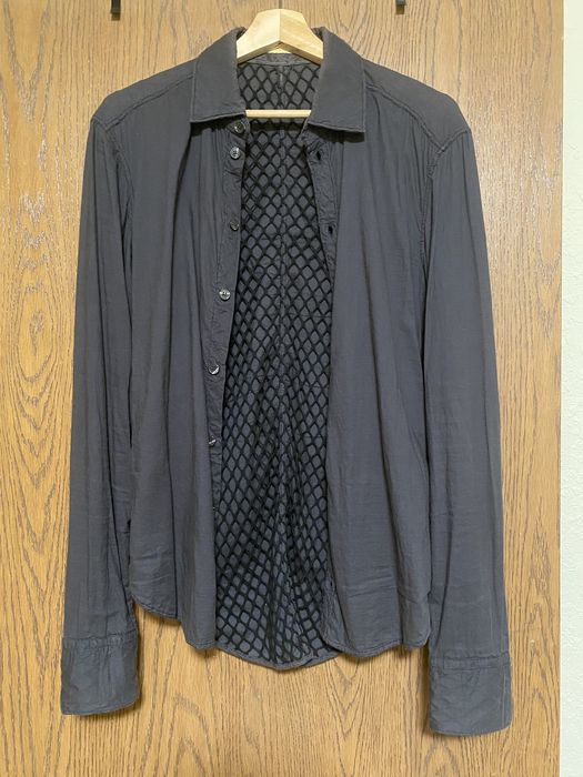 Carol Christian Poell Netted mesh lining button down shirt | Grailed