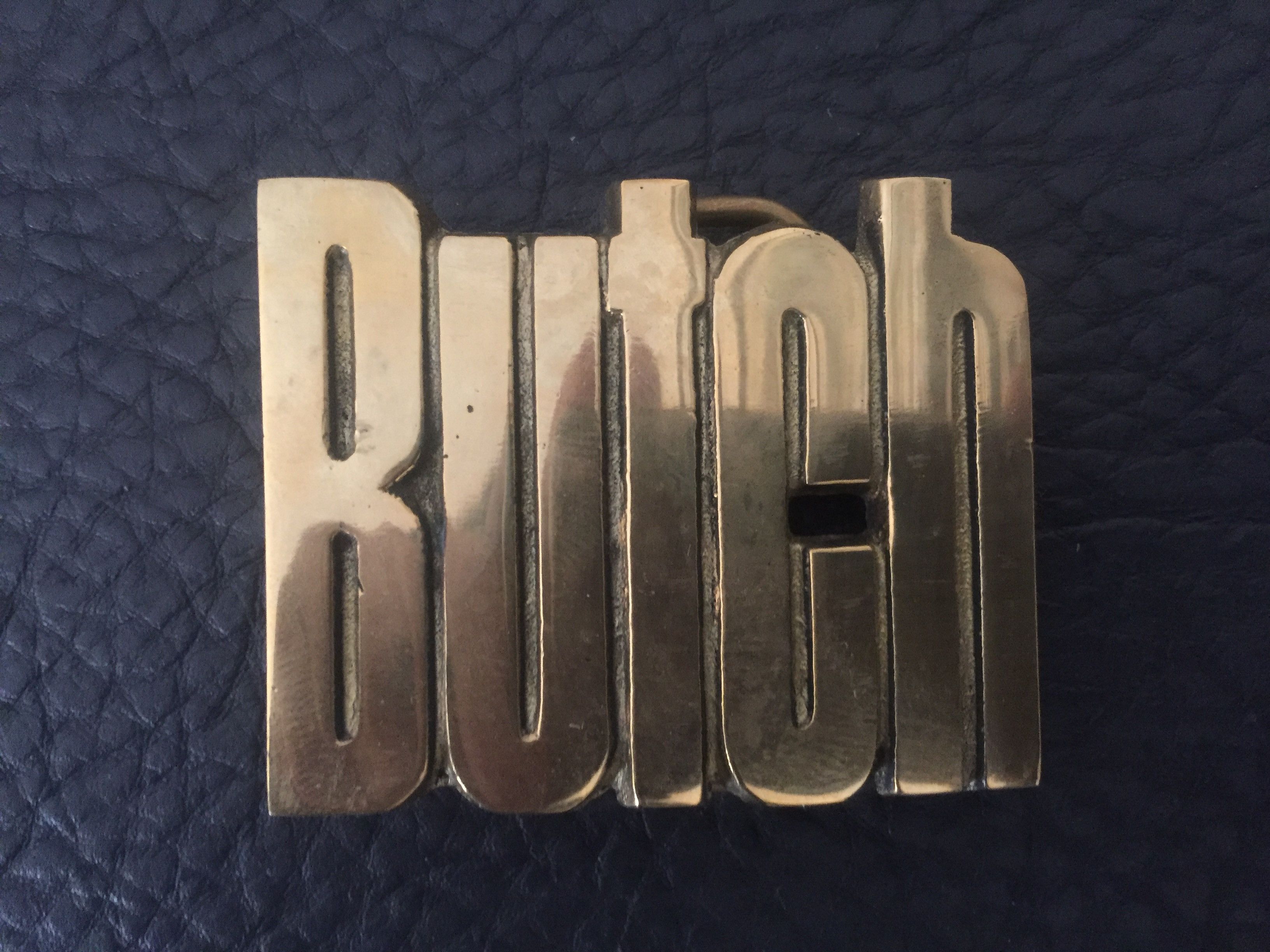 Handmade VINTAGE 1978 SOLID BRASS " BUTCH " NAME PLATE MENS HANDCRAFTED ...