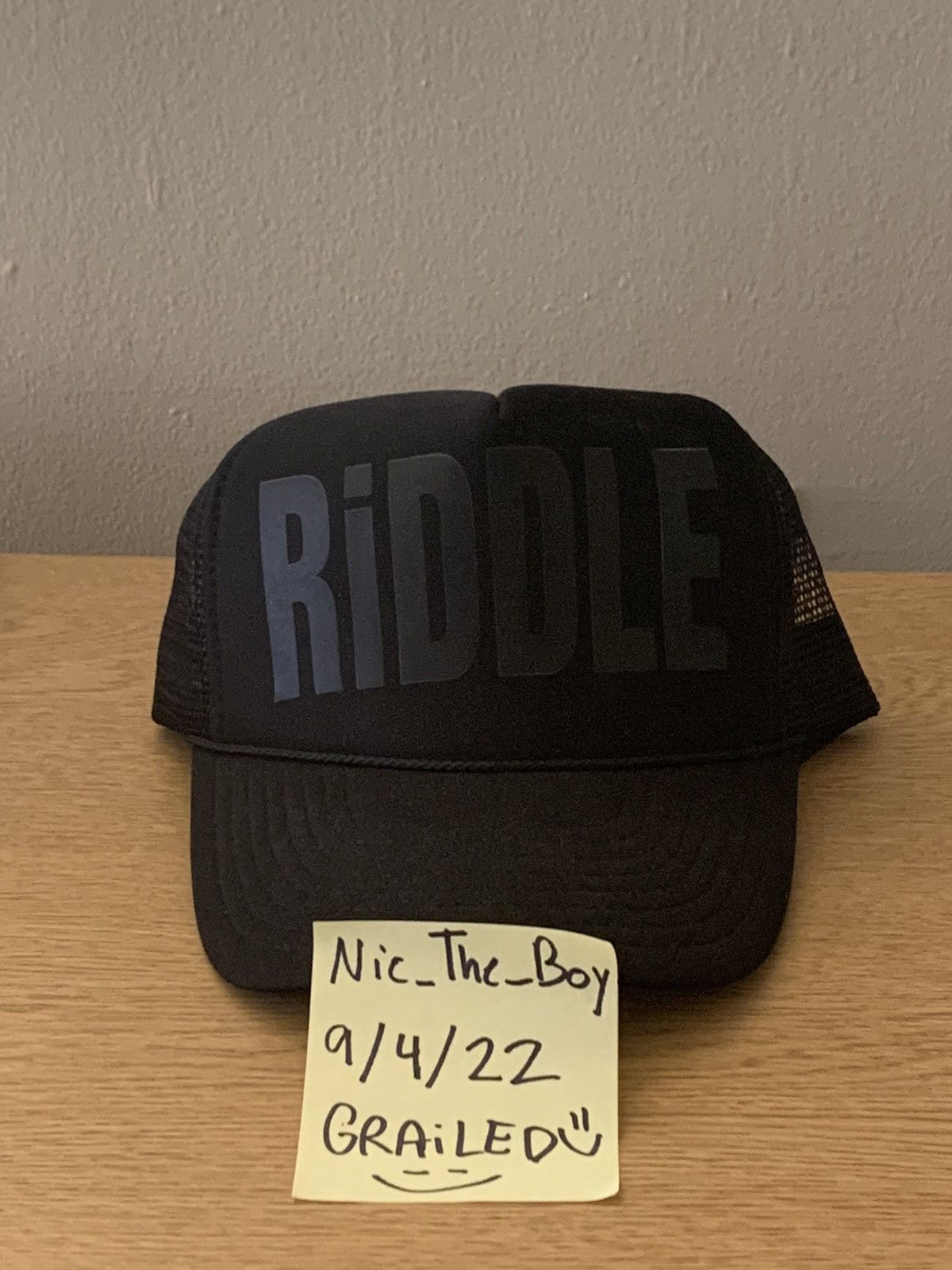 Antony Riddle Black X Black Riddle Hat | Grailed