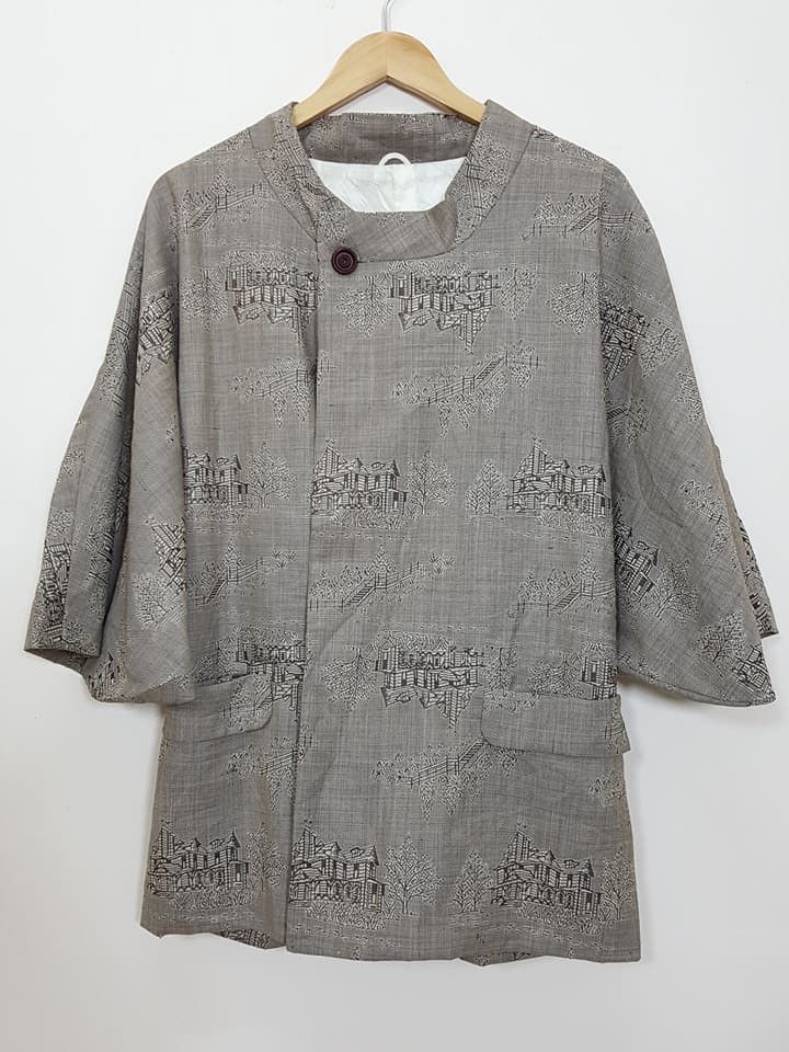 Other Awase Haori Hidden Button Up Style Kimono Japanese Culture ...