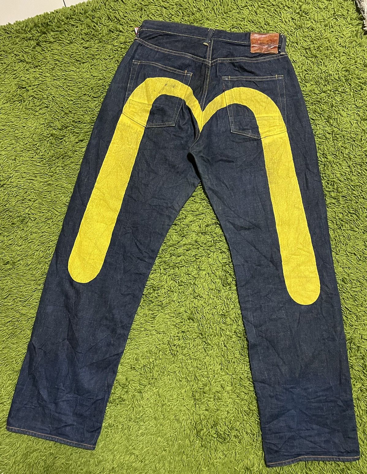 Evisu × Japanese Brand × Vintage Rare Vintage Evisu Big Yellow Paint ...