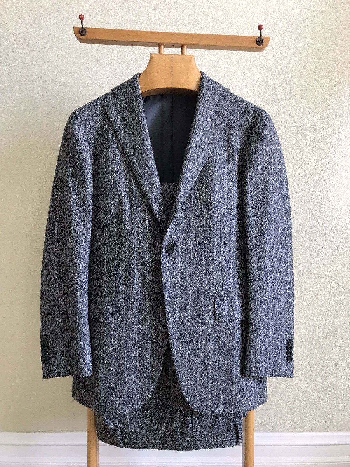 Ring Jacket Ring Jacket Japan Grey Chalkstripe Suit | Grailed