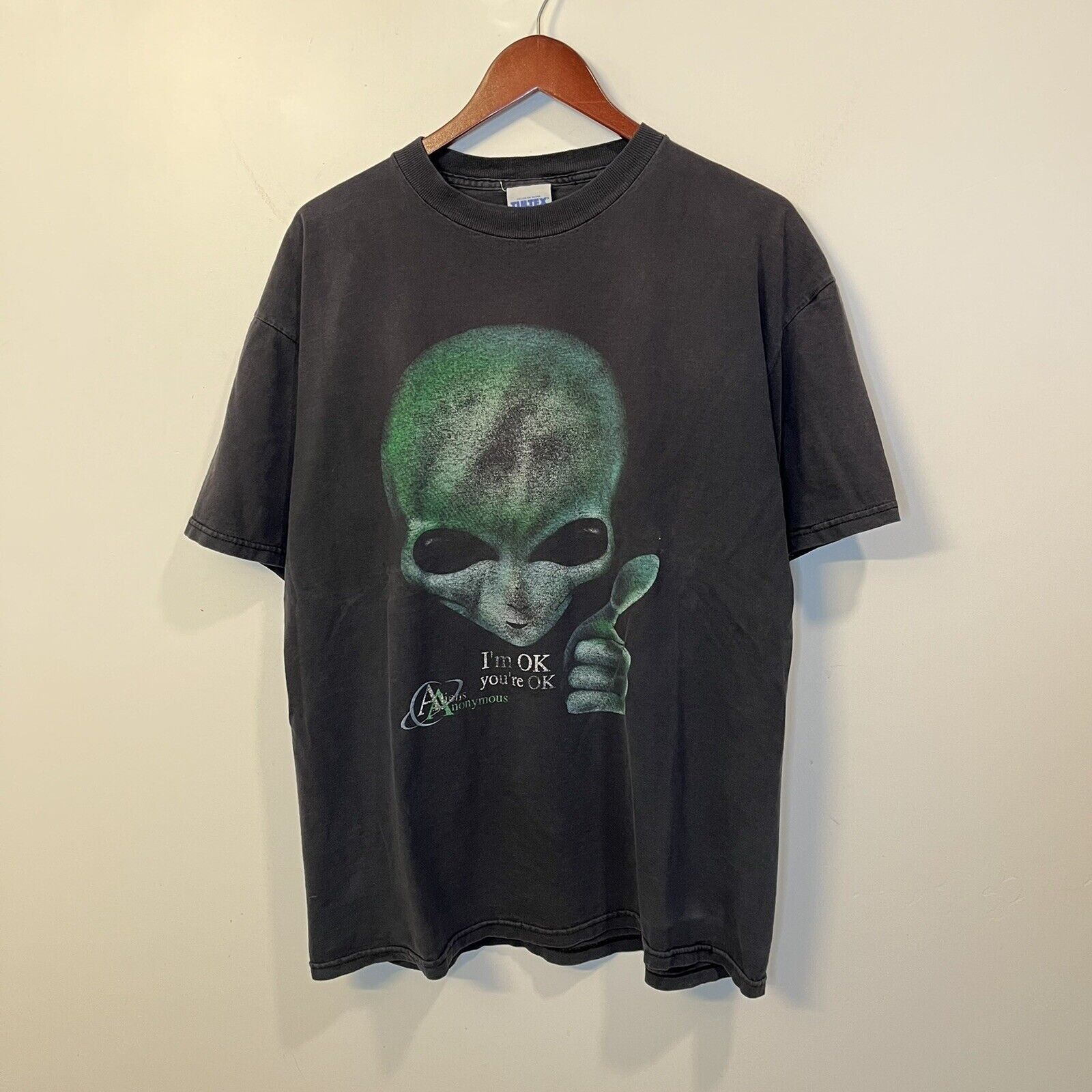 Vintage Vintage 90s Aliens Anonymous Alien T -Shirt Faded | Grailed