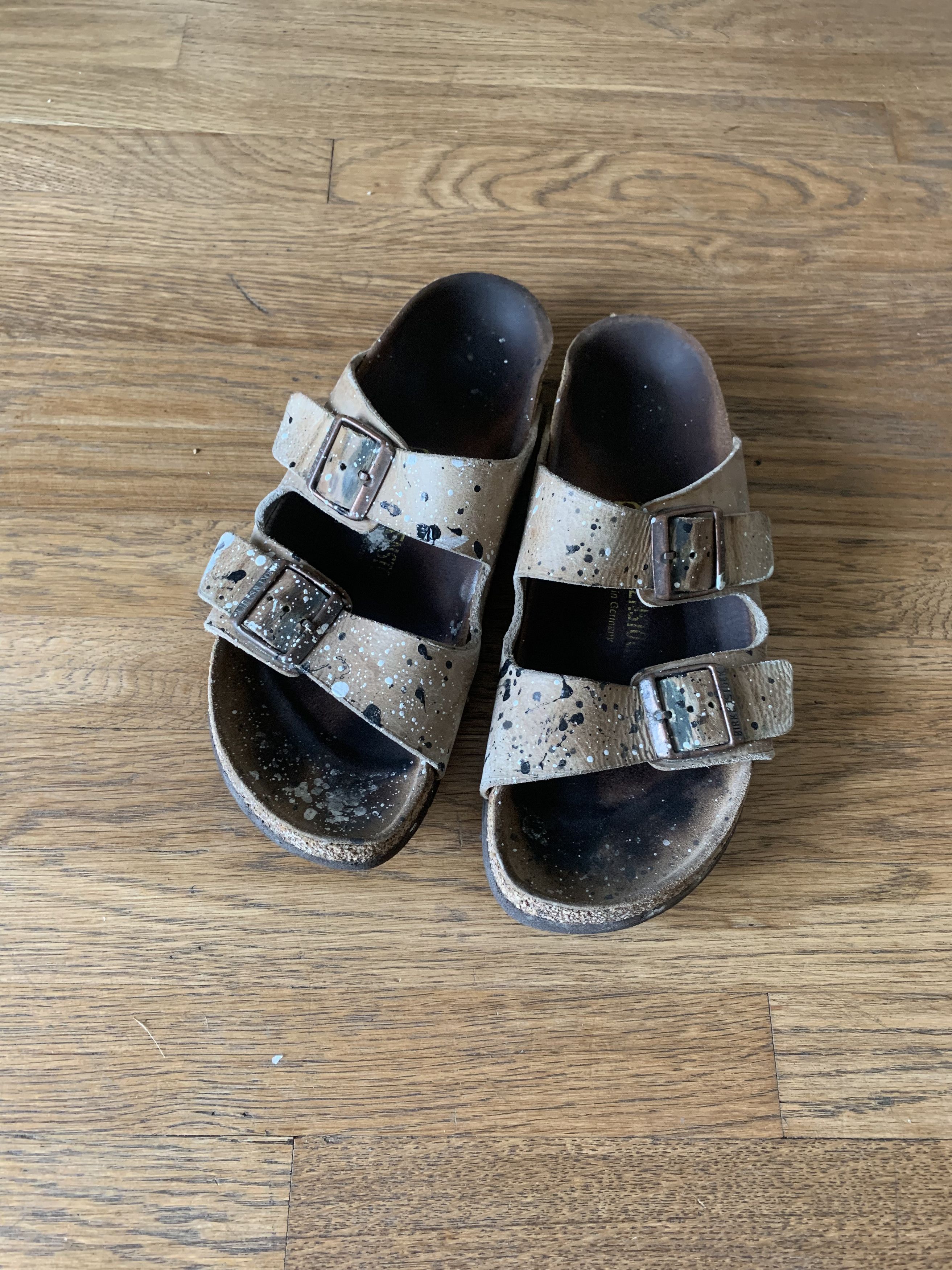 Birkenstock Custom Paint-Splatter Birkenstock Arizona | Grailed