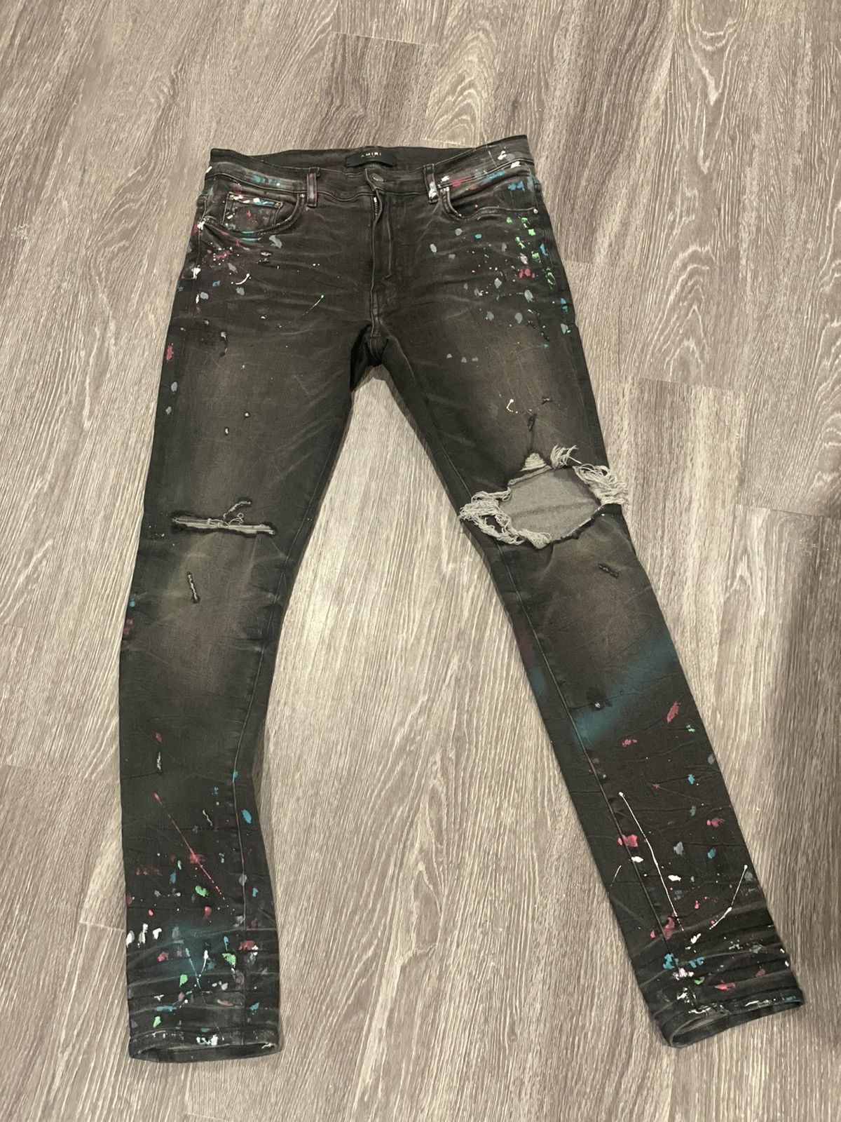 Amiri Amiri paint splatter | Grailed