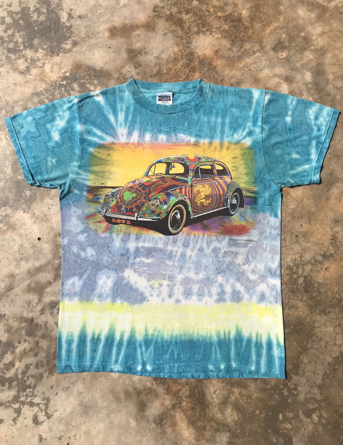 Vintage Vintage 90s VW Beetle Psychedelic Lsd Tie Dye T Shirt | Grailed