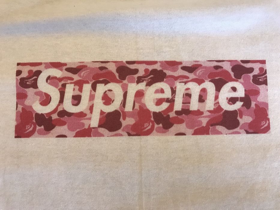 Supreme Bape x Supreme Box Logo Custom | Grailed
