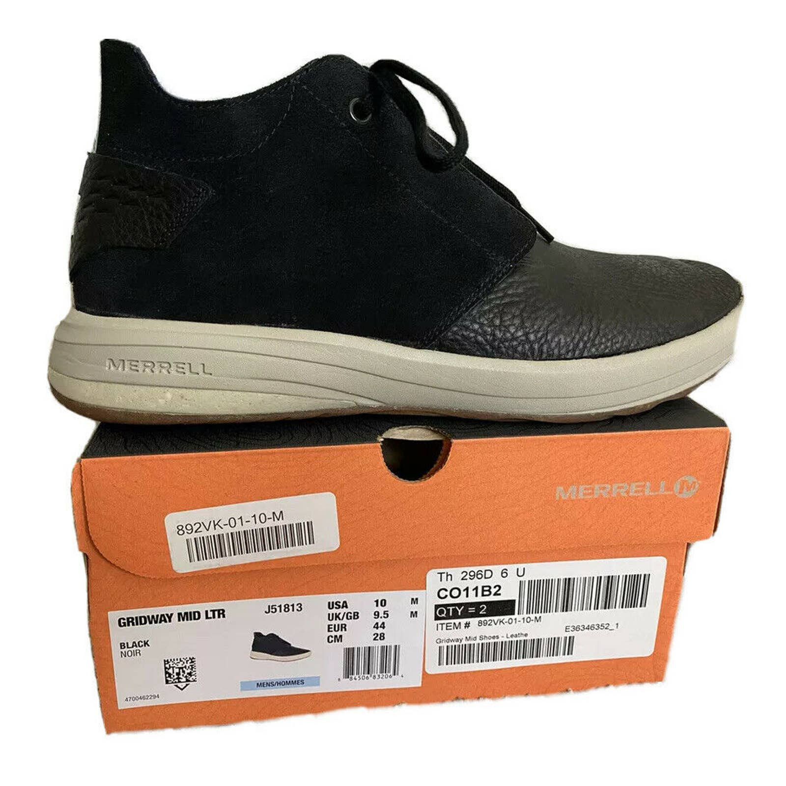 Merrell New MERRELL GRIDWAY MID Men's US 10 Sneaker Boots Black | Grailed