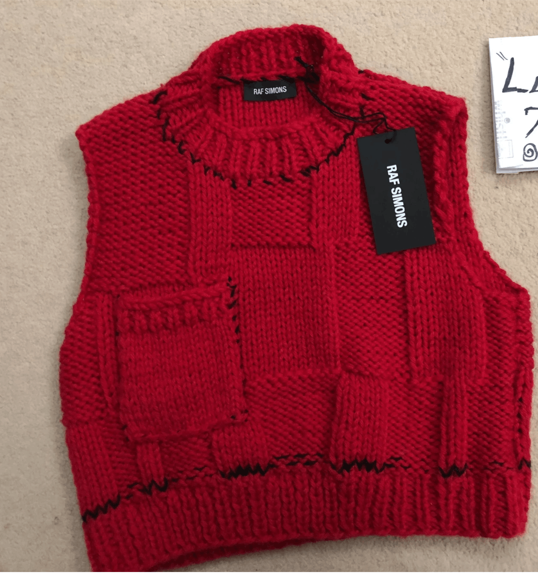 Raf Simons Raf Simons Blow-Up Sleeveless Knit Patchwork Gilet | Grailed