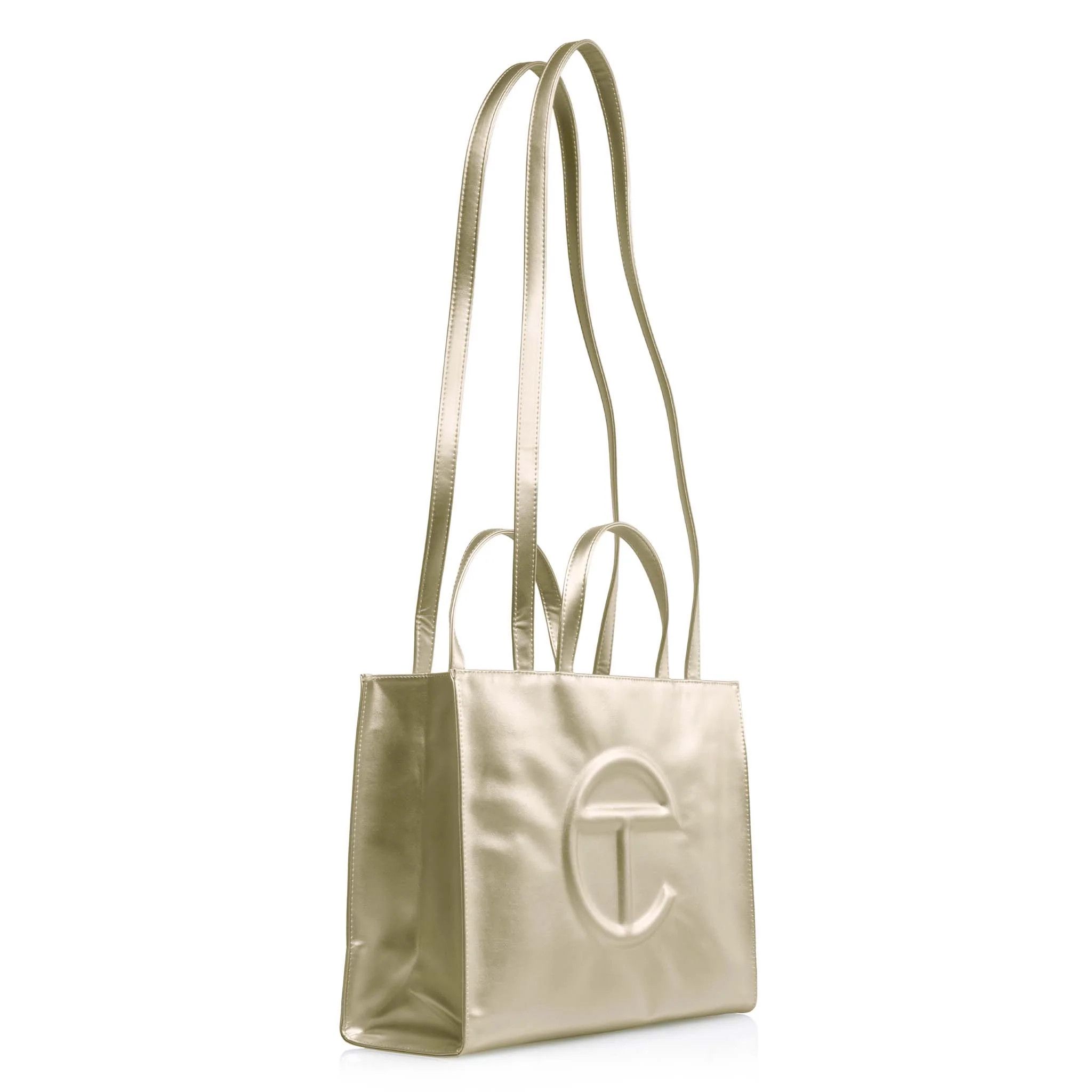 Telfar Medium Gold Shopping Bag | Grailed