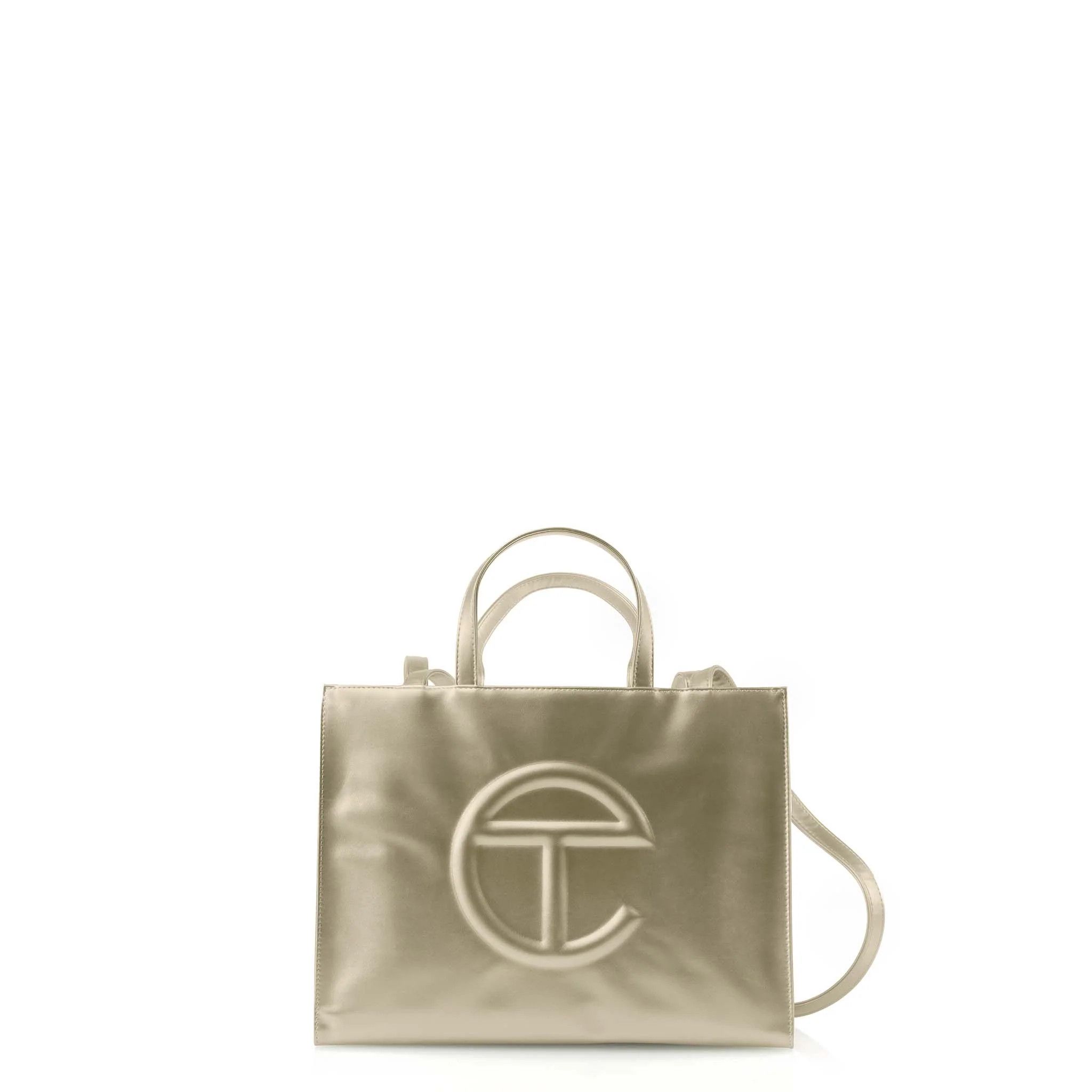 Telfar Medium Gold Shopping Bag | Grailed