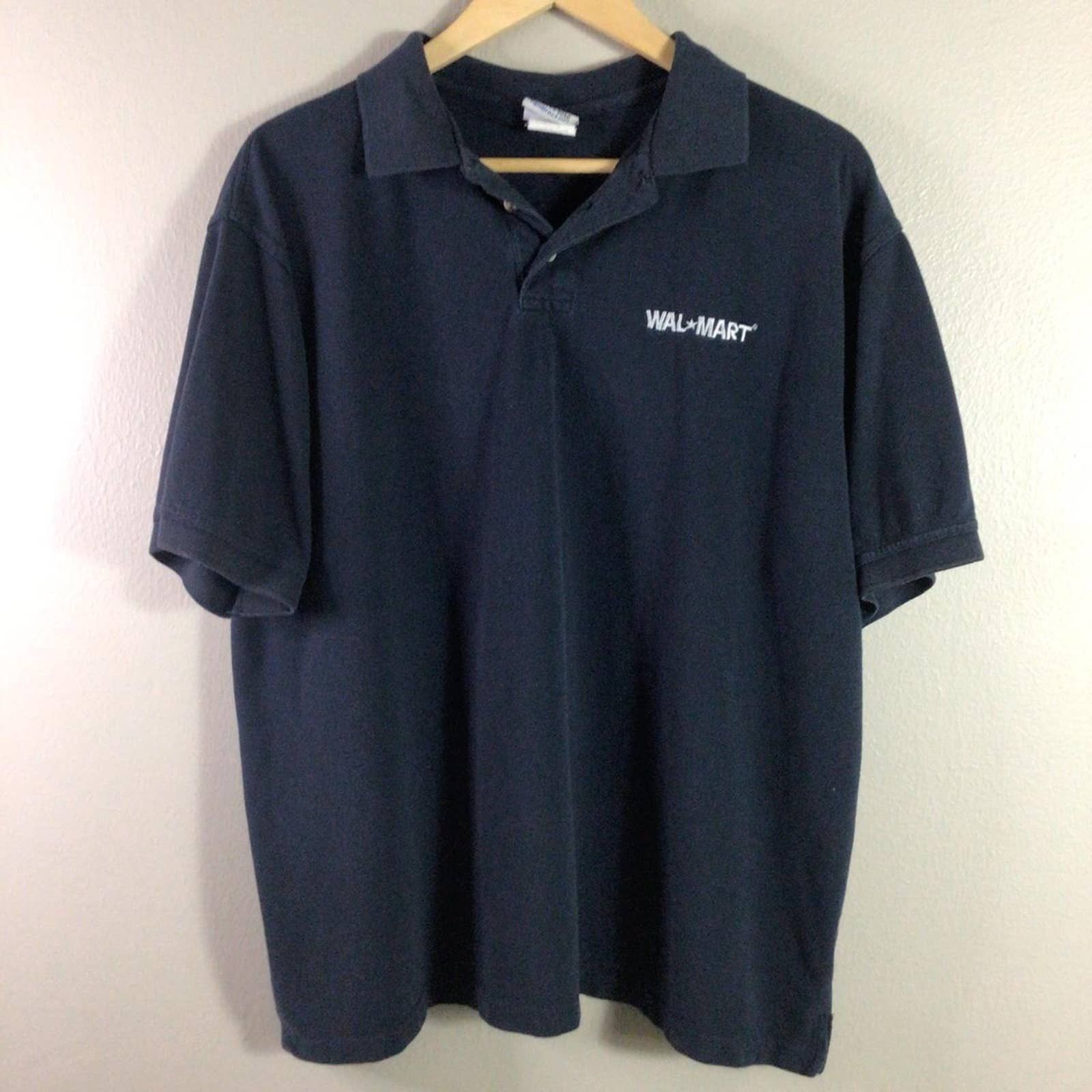 Walmart Walmart Polo Employee Work Uniform T Shirt Navy XL | Grailed